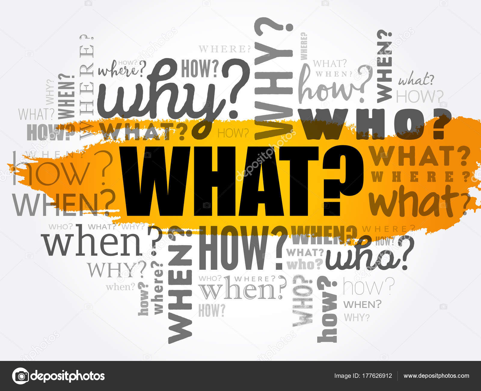 WHAT? - Question word cloud Stock Vector by ©dizanna 177626912