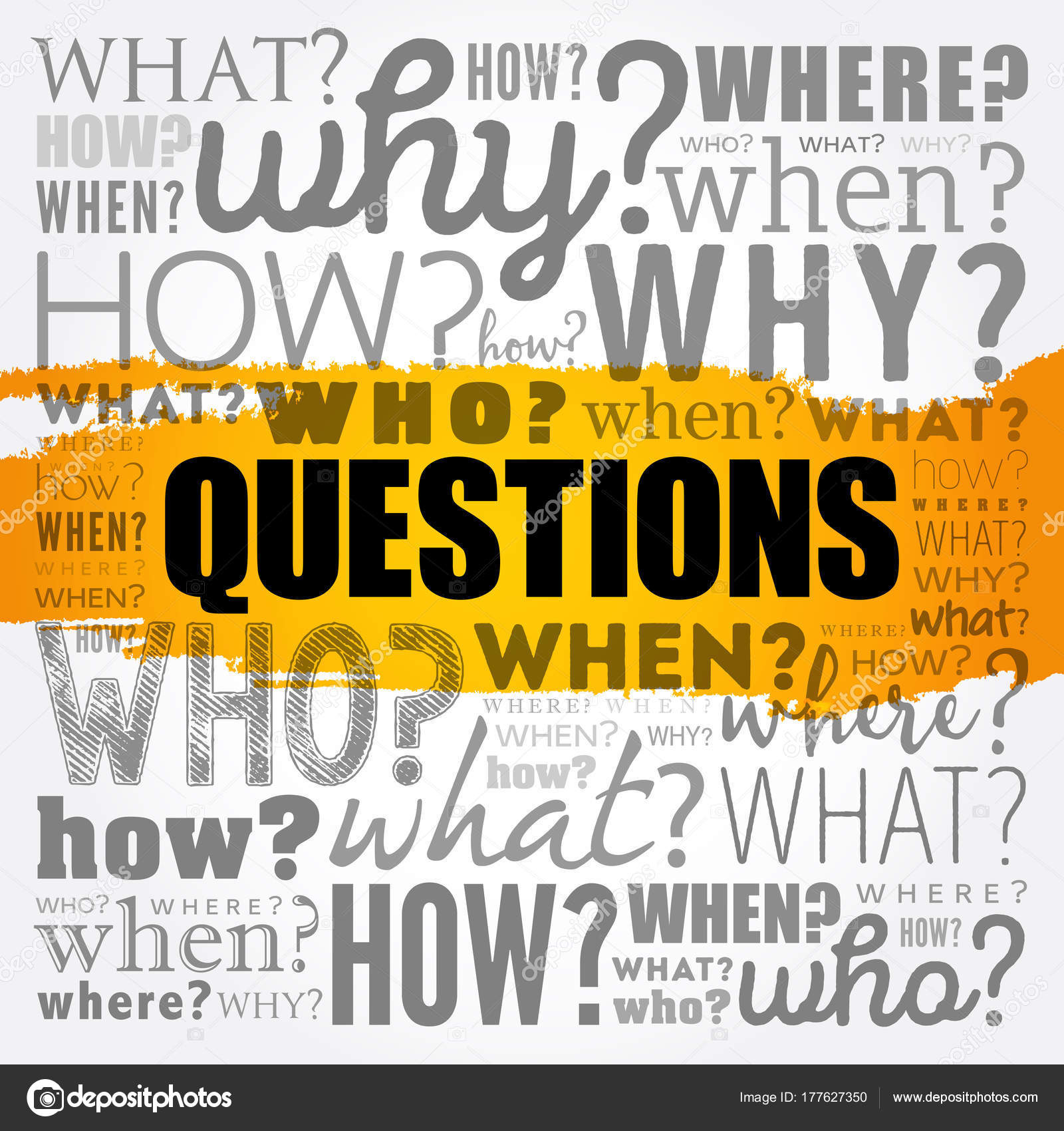 Questions word cloud Stock Vector Image by ©dizanna #177627350