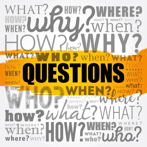 Questions Whose Answers Considered Basic Information Gathering Problem Solving Word Stock Vector ...