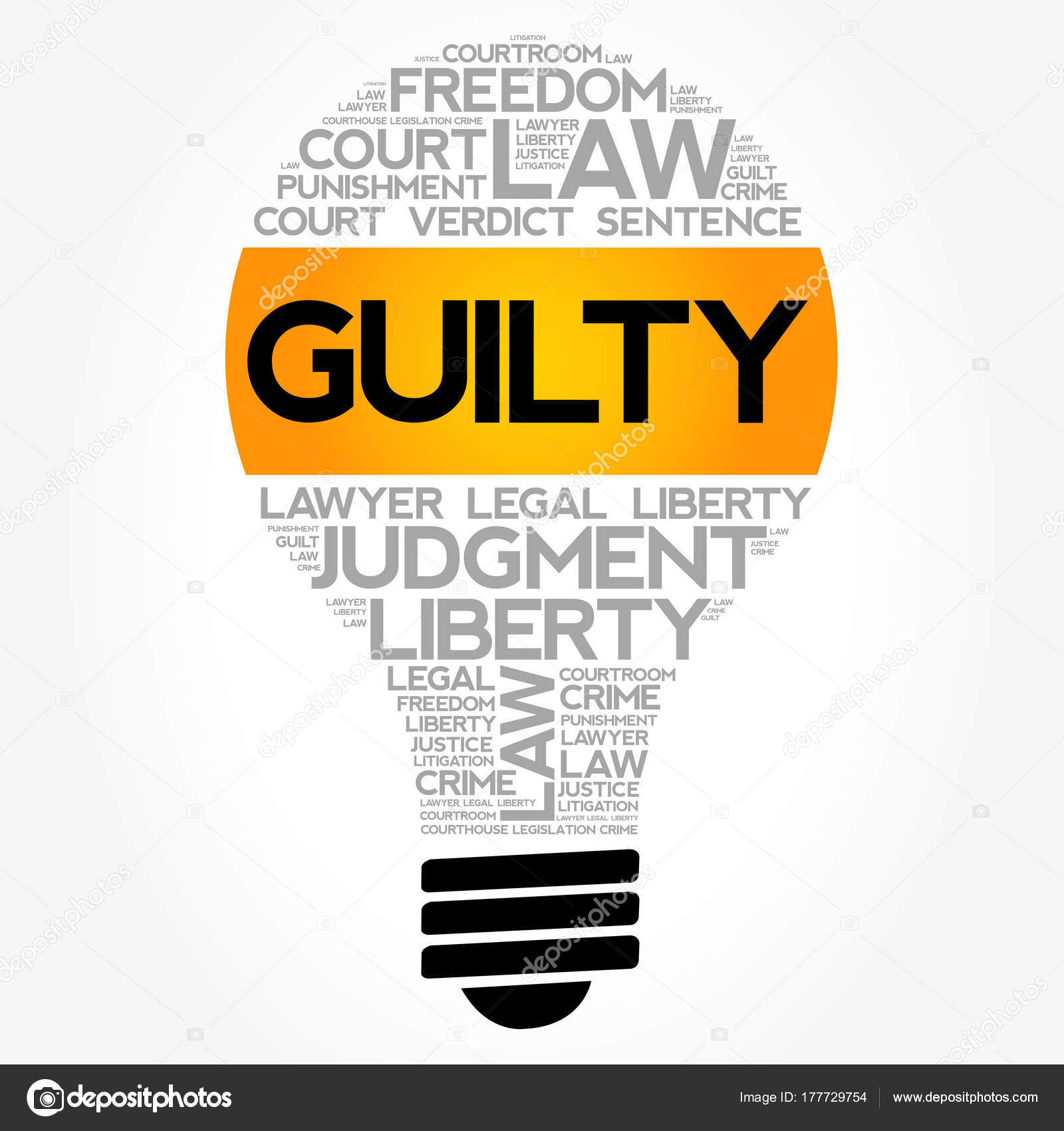 Guilty bulb word cloud collage Stock Vector by ©dizanna 177729754