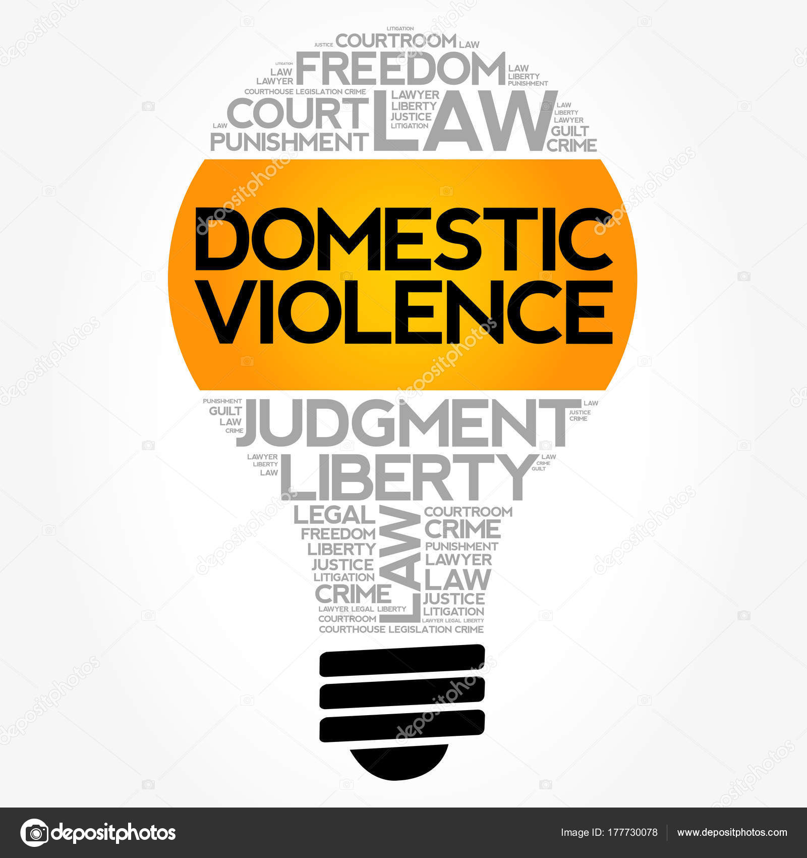 Domestic Violence bulb word cloud Stock Vector Image by ©dizanna #177730078