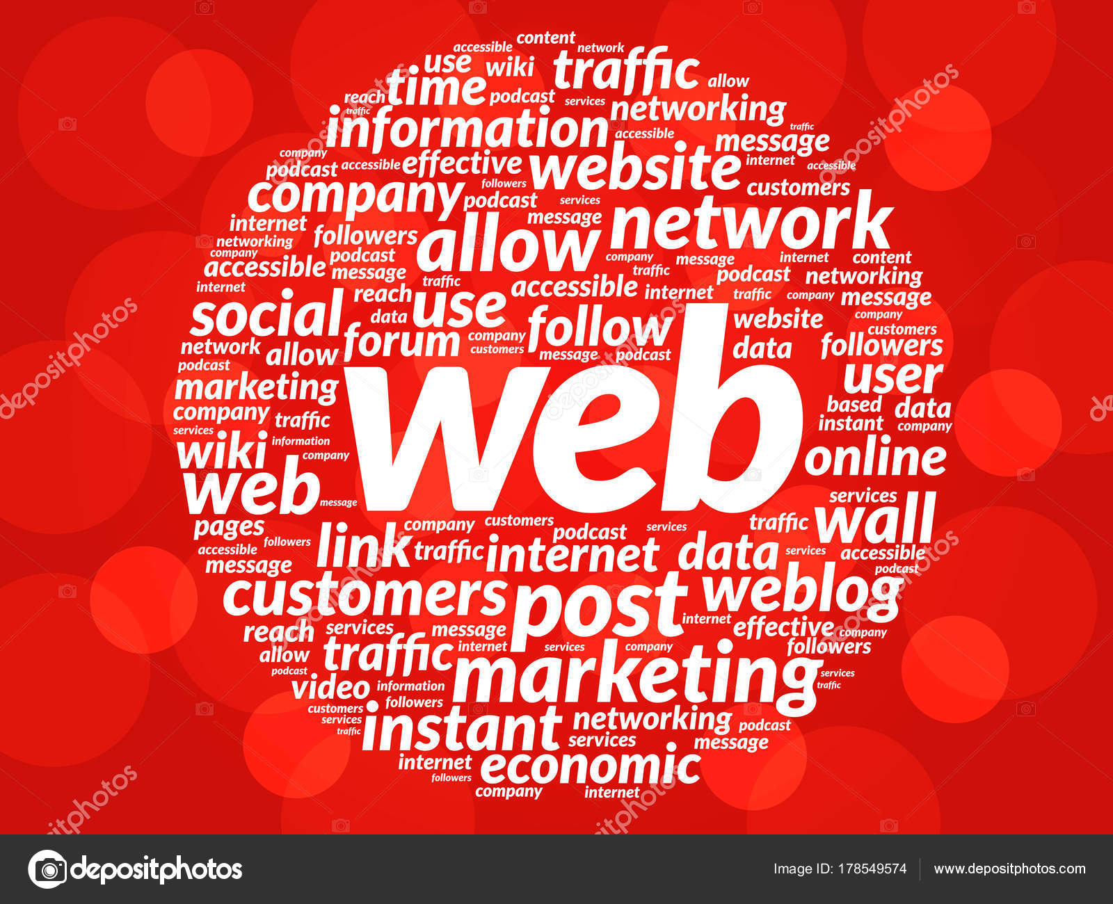 WEB word cloud collage Stock Vector by ©dizanna 178549574