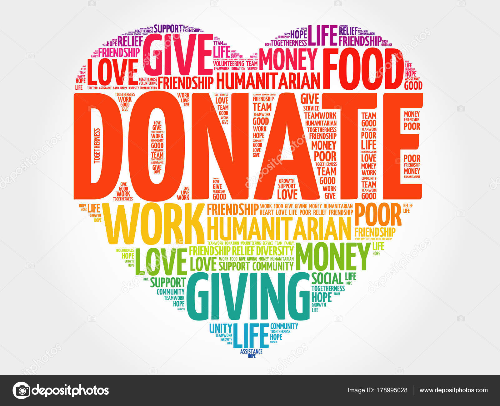 DONATE heart word cloud Stock Vector by ©dizanna 178995028