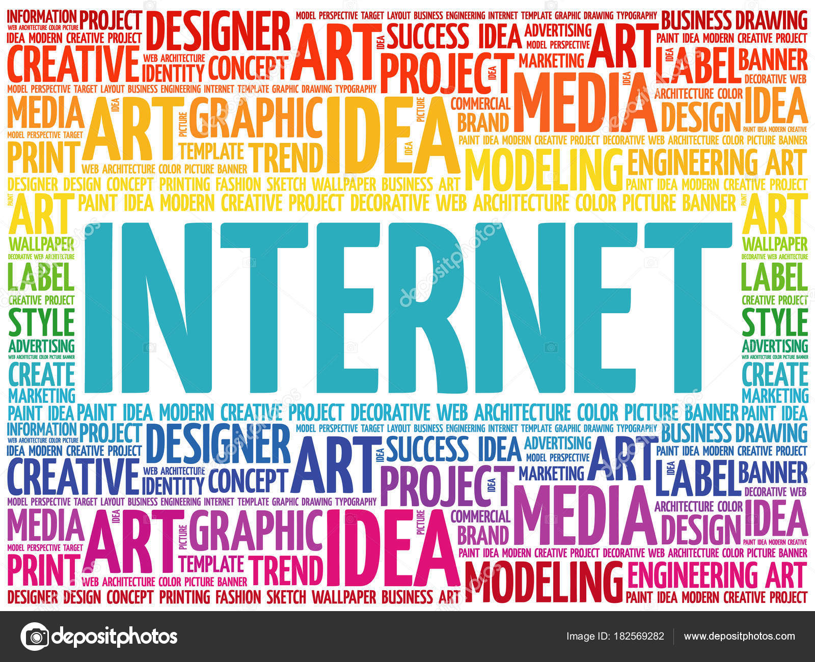 INTERNET word cloud collage Stock Vector Image by ©dizanna #182569282