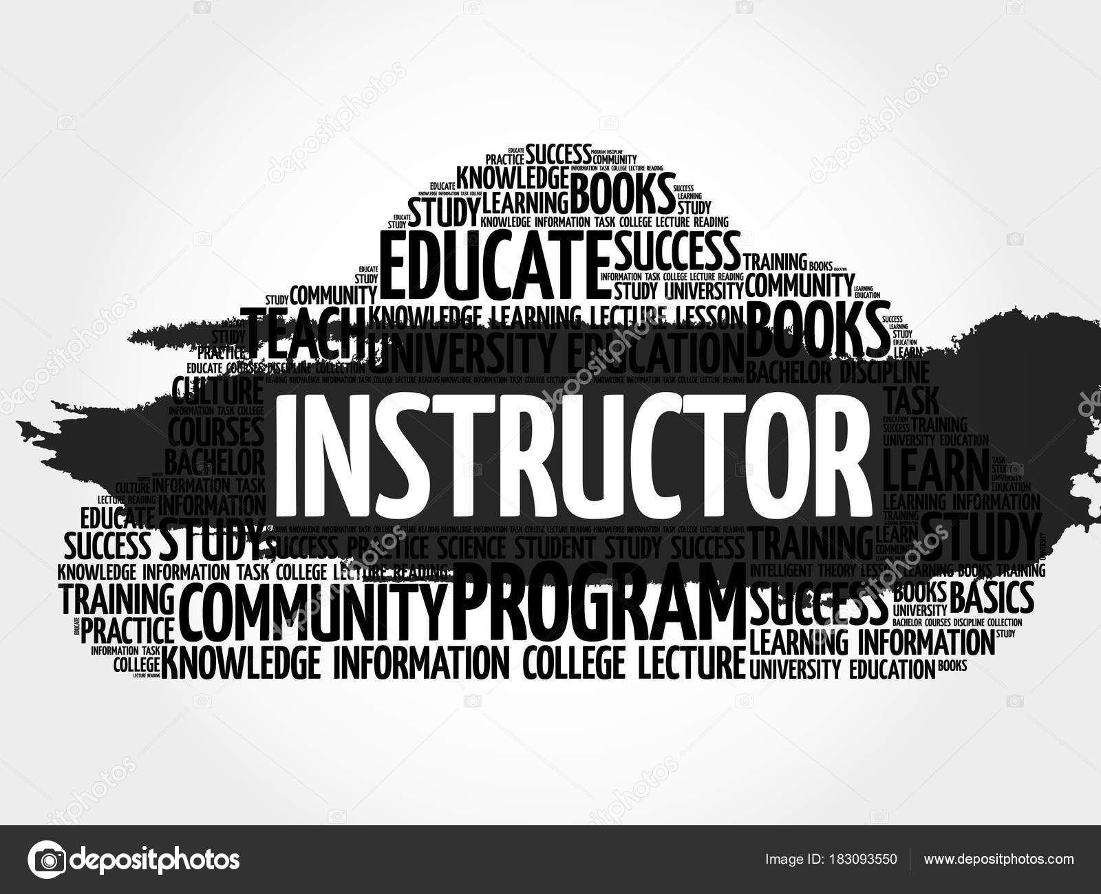 INSTRUCTOR word cloud collage Stock Vector by ©dizanna 183093550