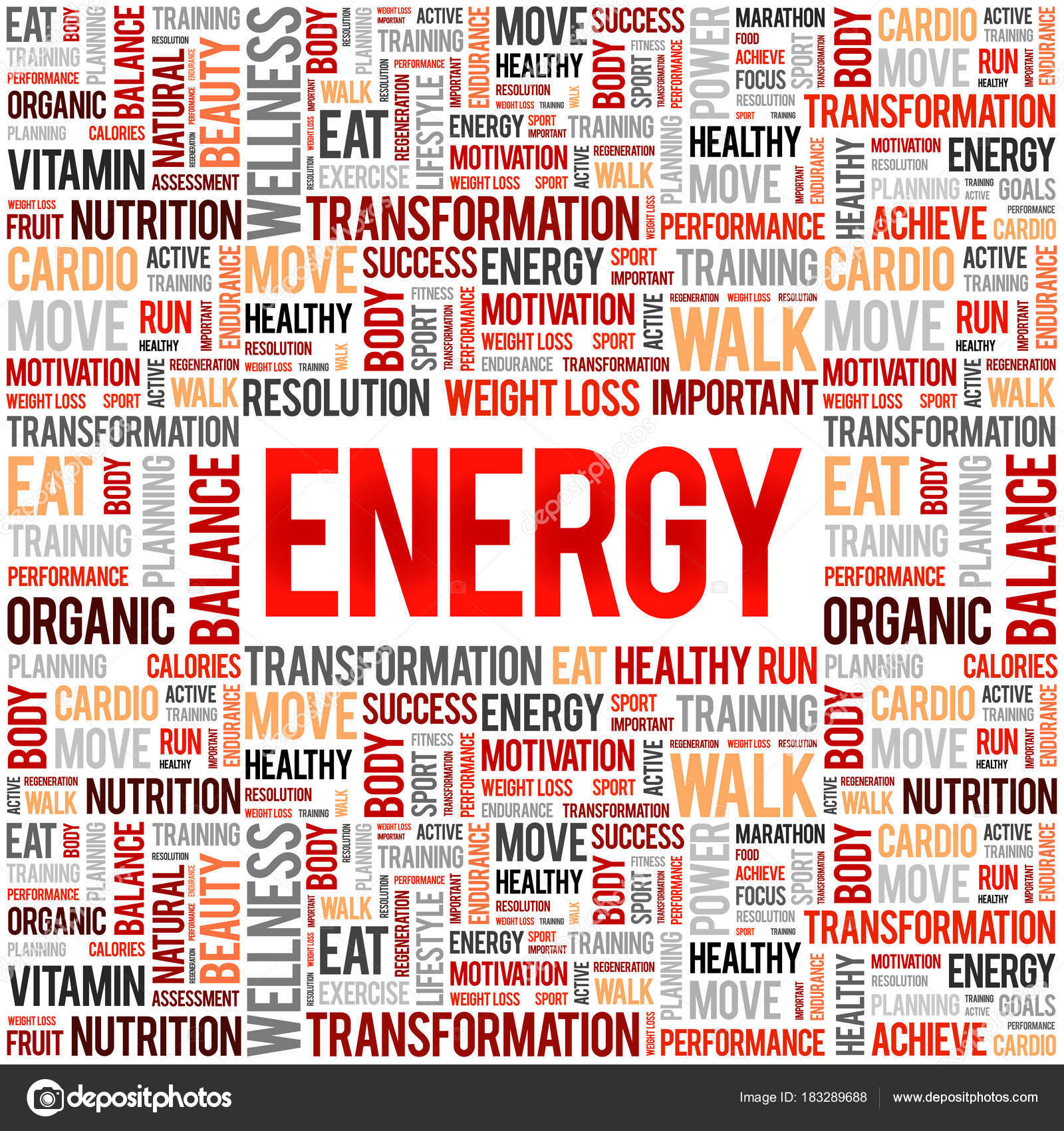 ENERGY word cloud, fitness Stock Vector Image by ©dizanna #183289688