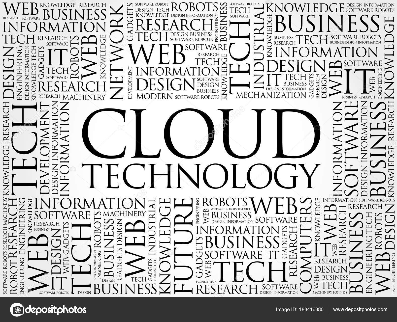 Cloud Technology word cloud Stock Vector by ©dizanna 183416880