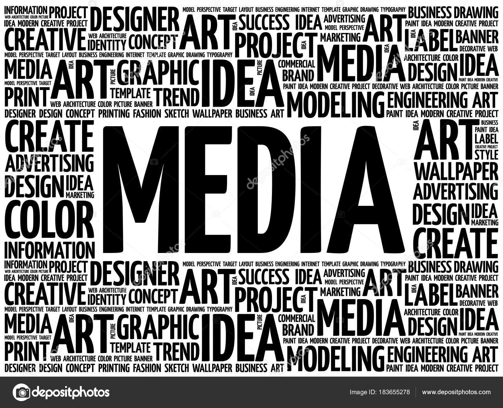 MEDIA word cloud Stock Vector Image by ©dizanna #183655278