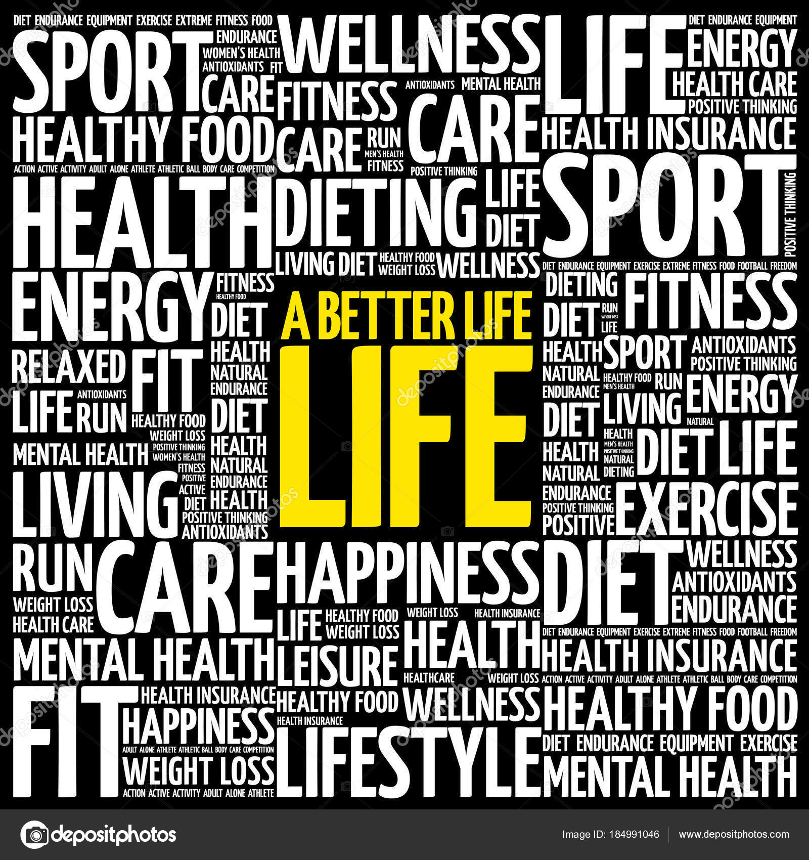 A Better Life word cloud collage Stock Vector Image by ©dizanna #184991046