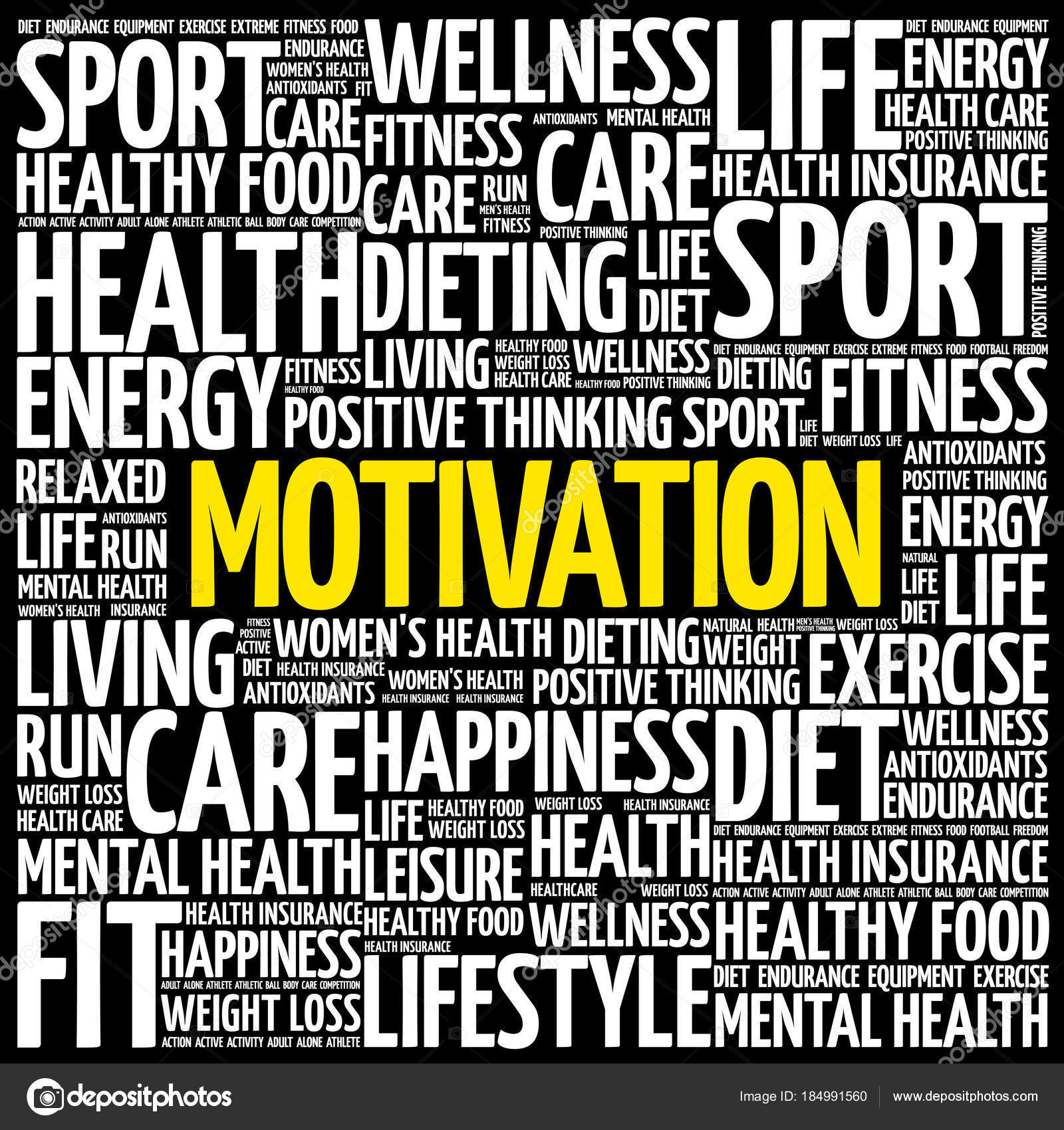 Motivation Word Cloud Collage Stock Vector Image By ©dizanna 184991560