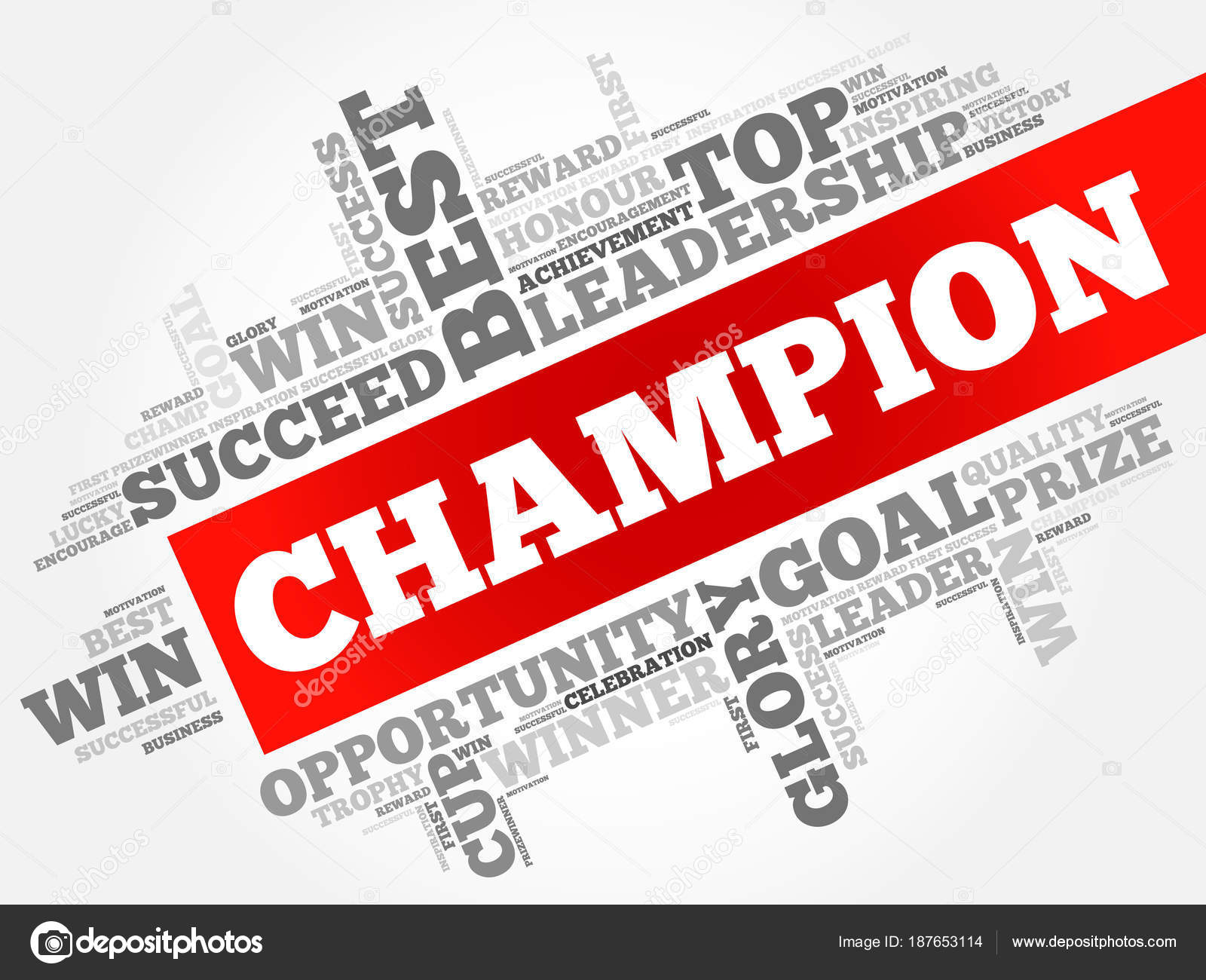 Champion word cloud Stock Vector by ©dizanna 187653114