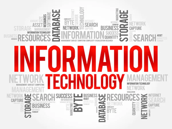 Information technology word cloud Stock Vector by ©dizanna 183416628