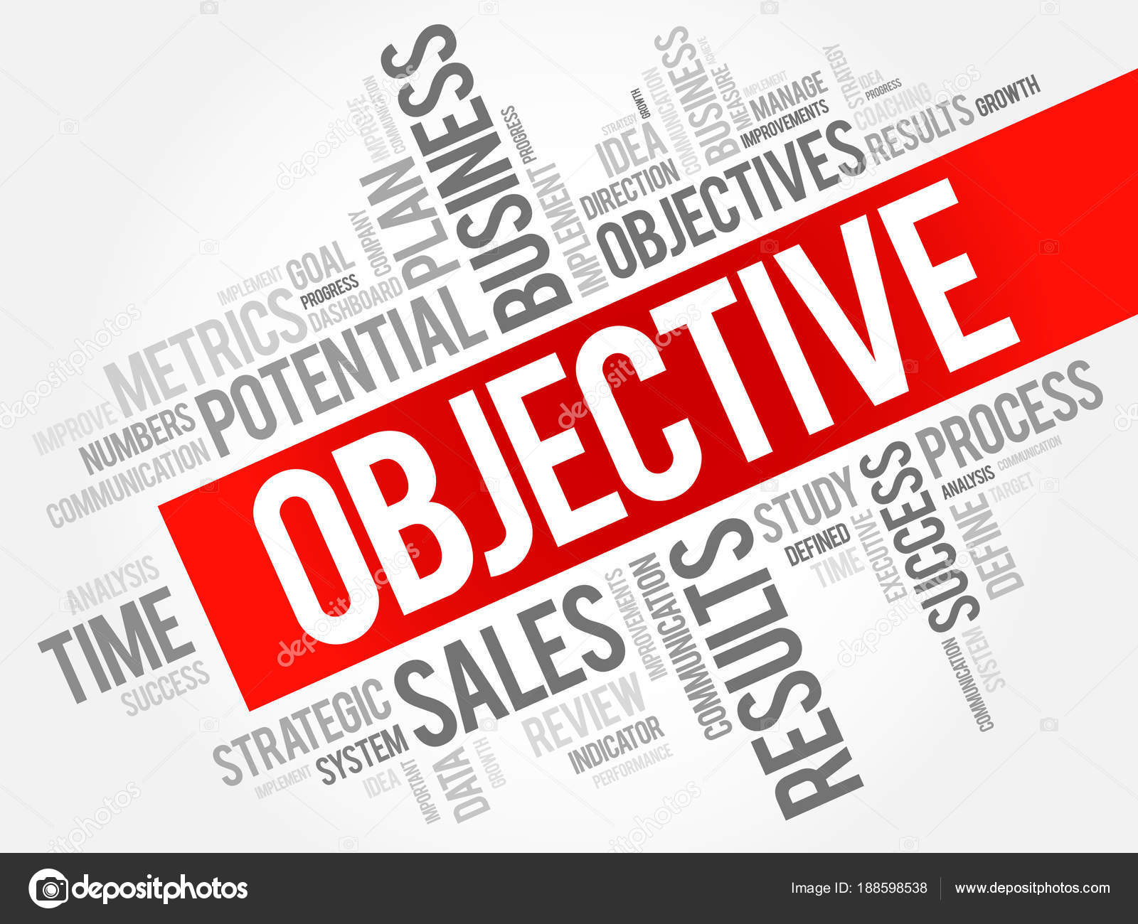 Objective Word Cloud Collage Stock Vector By ©dizanna 188598538