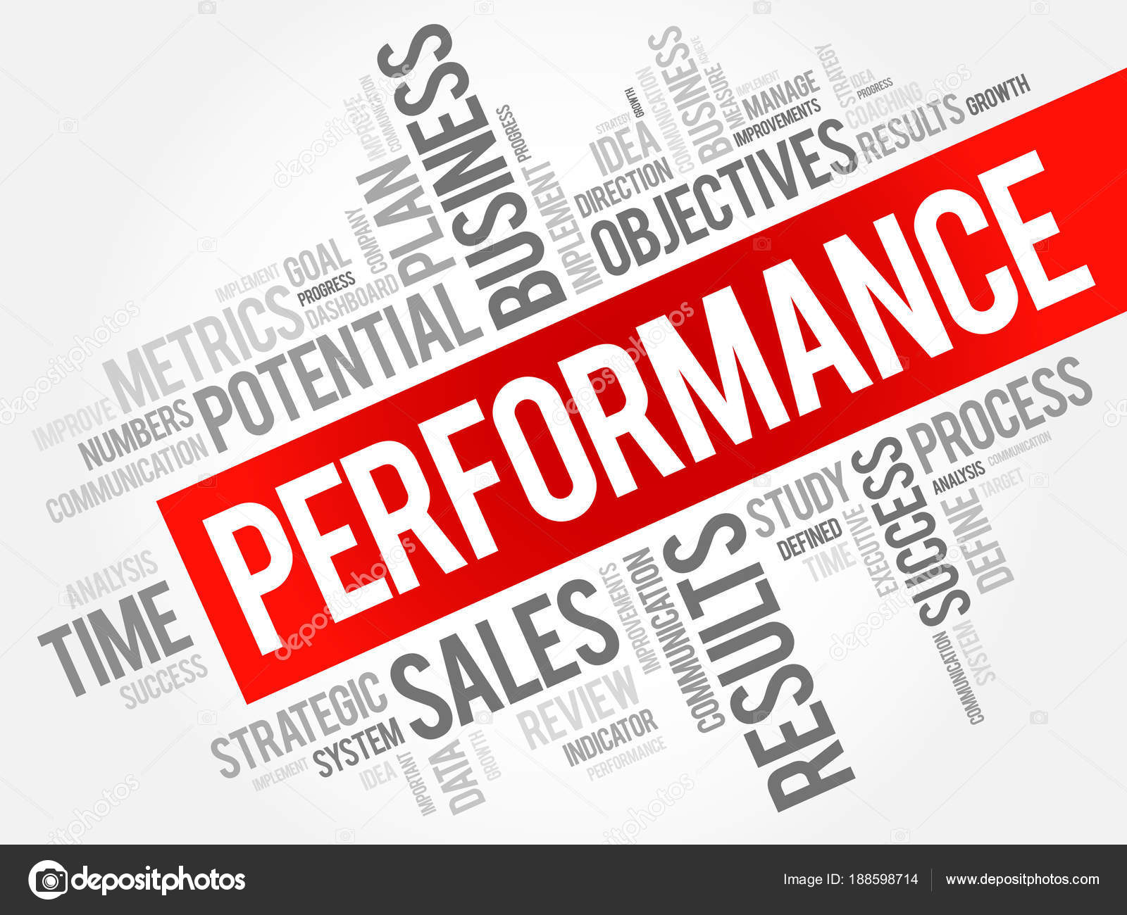 Rendimiento palabra nube collage Vector de stock #188598714 de ©dizanna