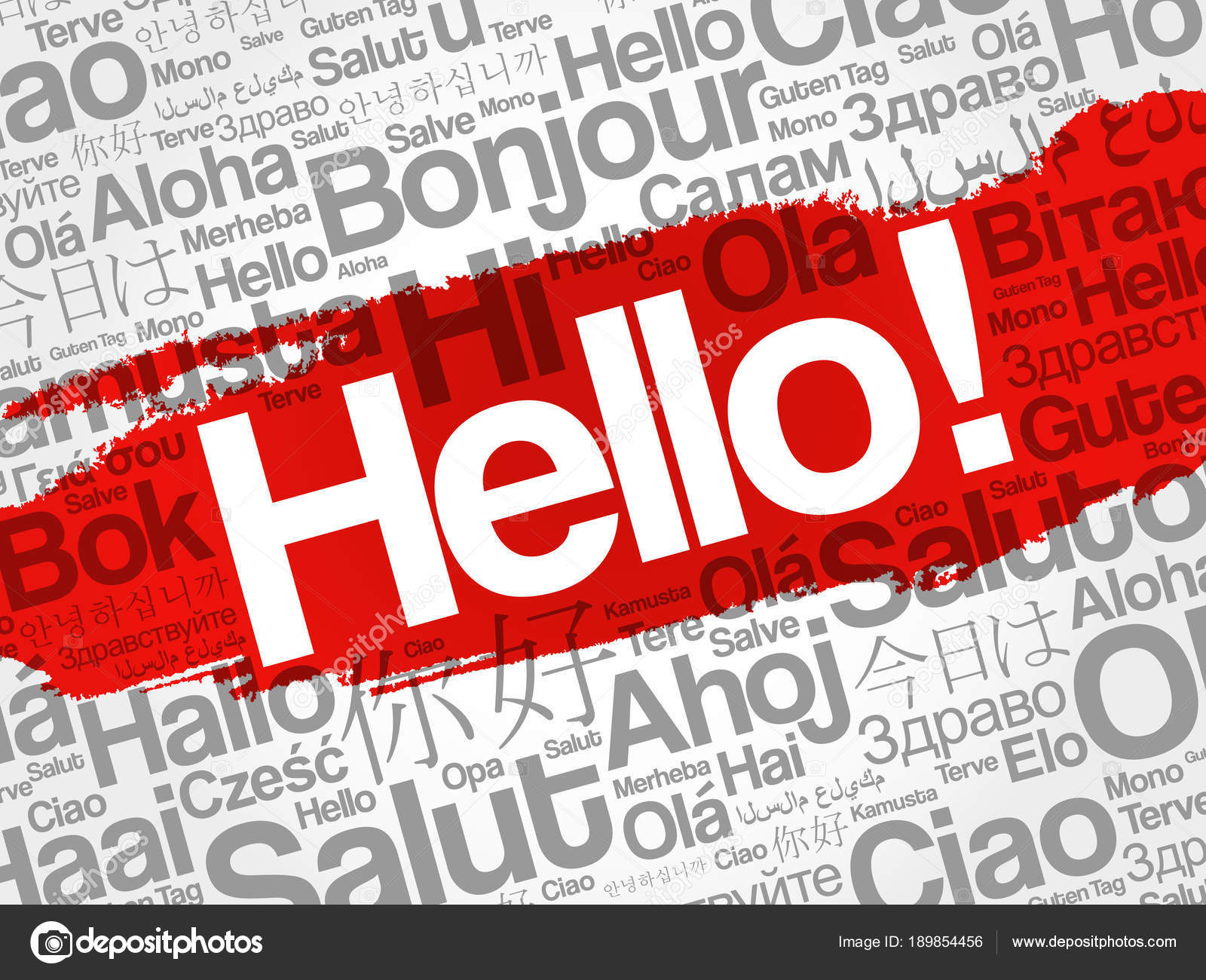 Hello word cloud in different languages Stock Vector Image by ©dizanna ...