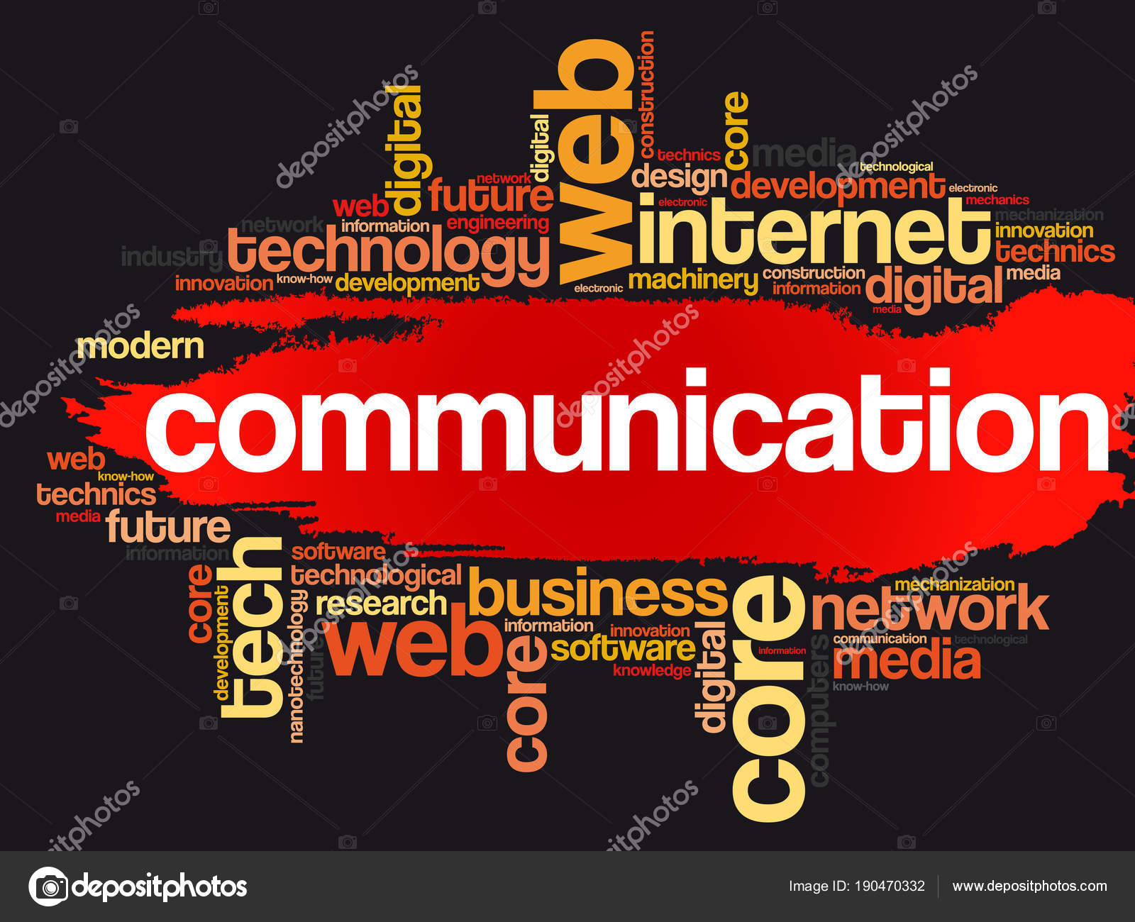 COMMUNICATION word cloud Stock Vector Image by ©dizanna #190470332