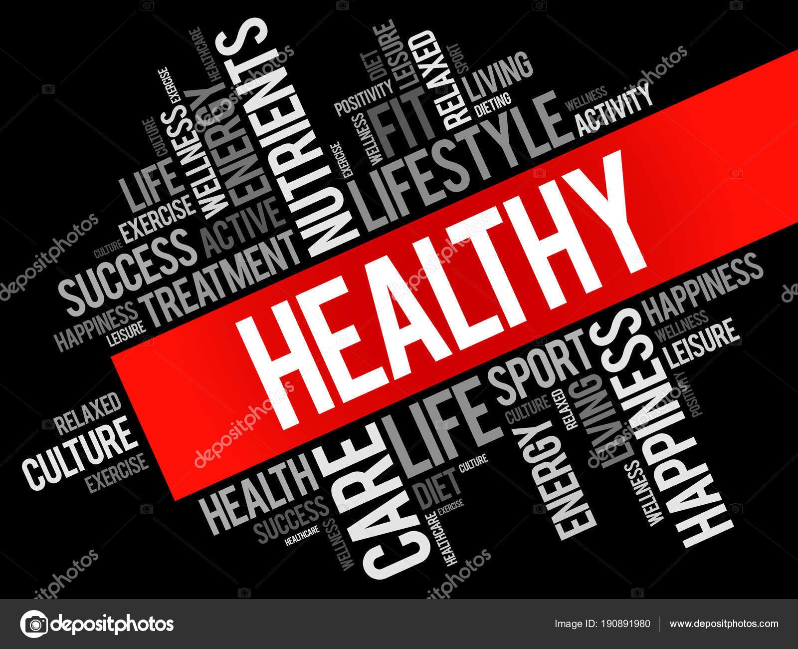 HEALTHY word cloud collage Stock Vector by ©dizanna 190891980
