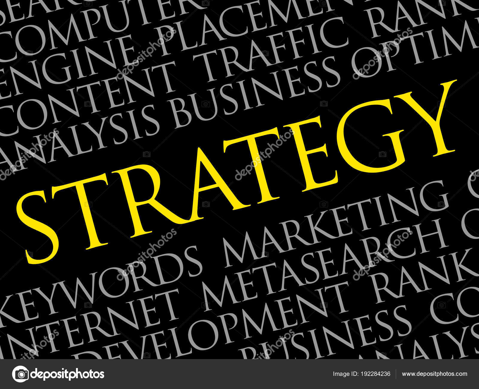 Strategy word cloud Stock Vector Image by ©dizanna #192284236