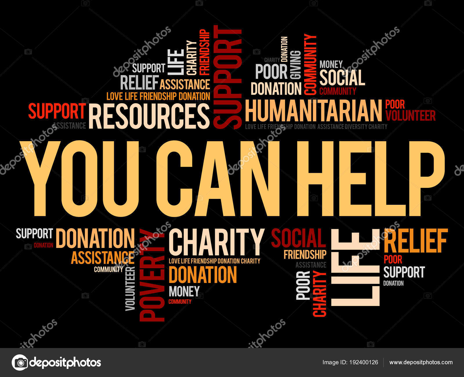 You can help word cloud collage Stock Vector Image by ©dizanna #192400126