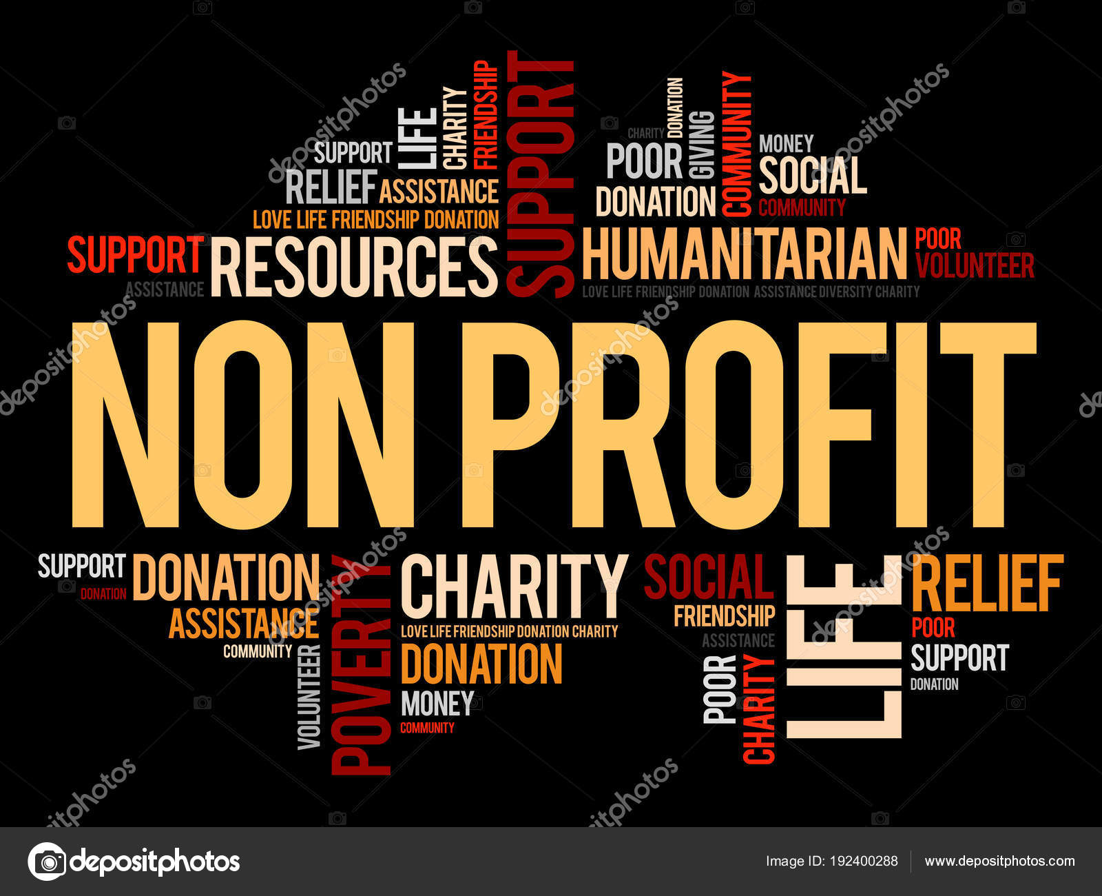 Non Profit word cloud collage Stock Vector Image by ©dizanna #192400288