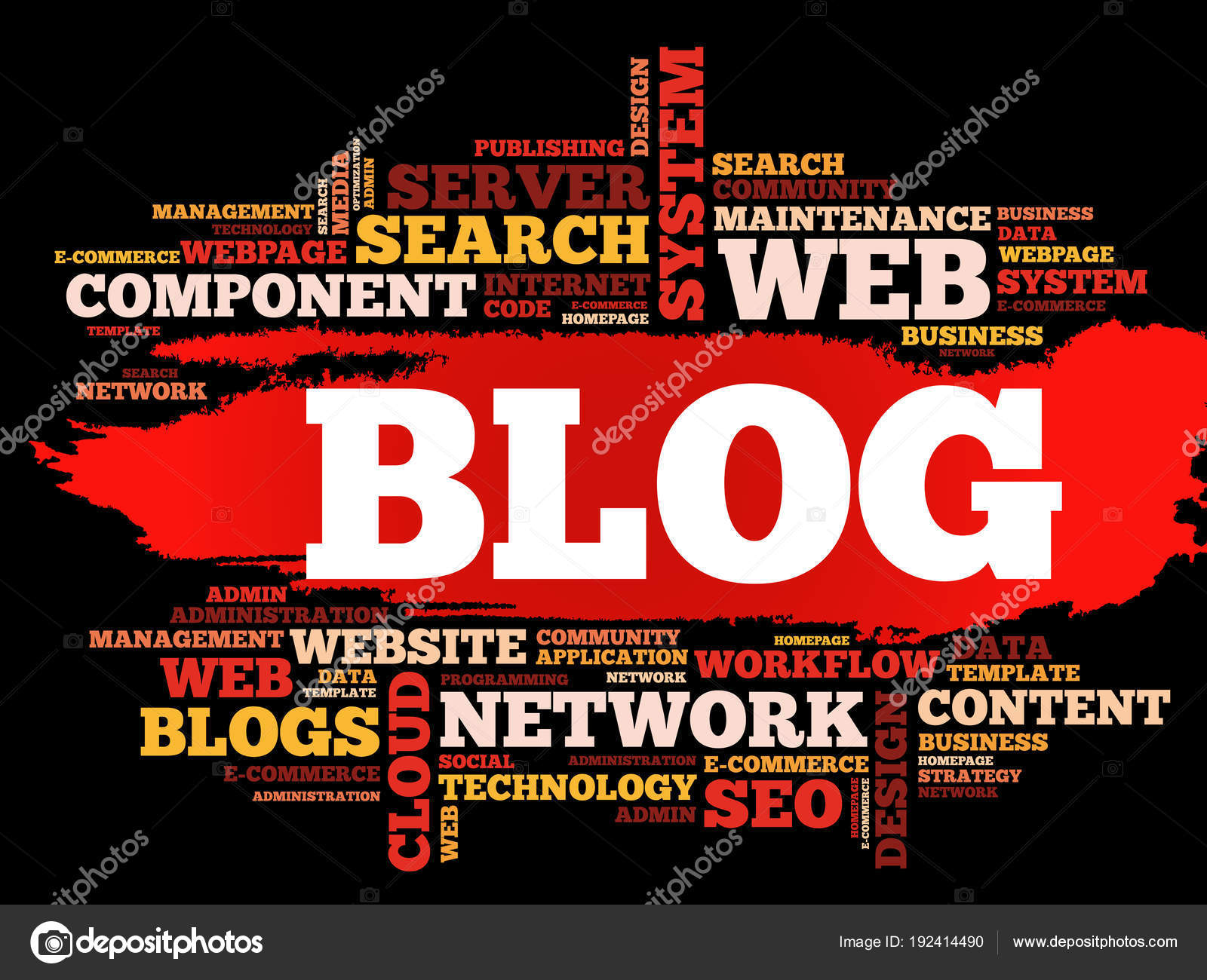 Blog Word Cloud Collage Stock Vector Image By ©dizanna 192414490