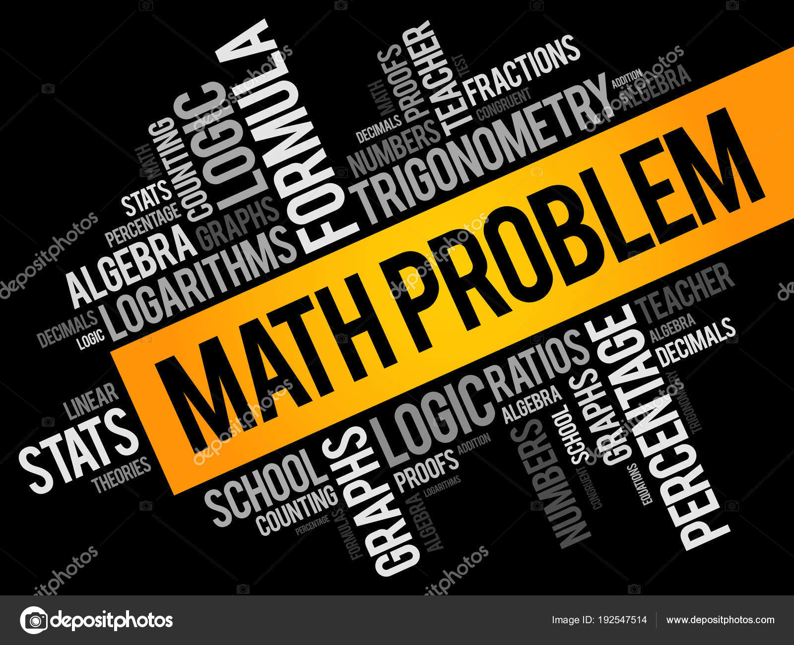 Math problem word cloud collage — Stock Vector © dizanna #192547514