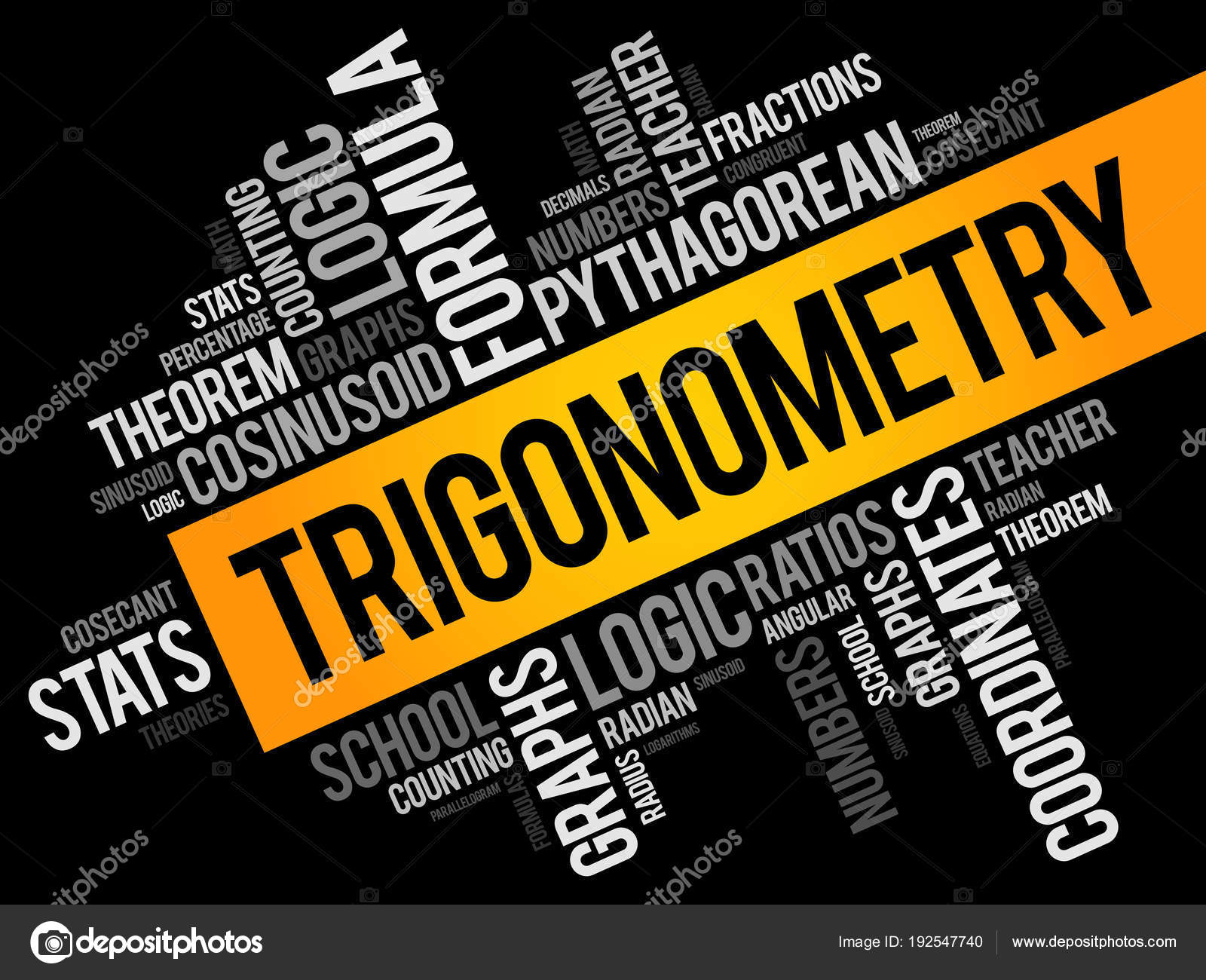 Trigonometry word cloud collage Stock Vector Image by ©dizanna #192547740