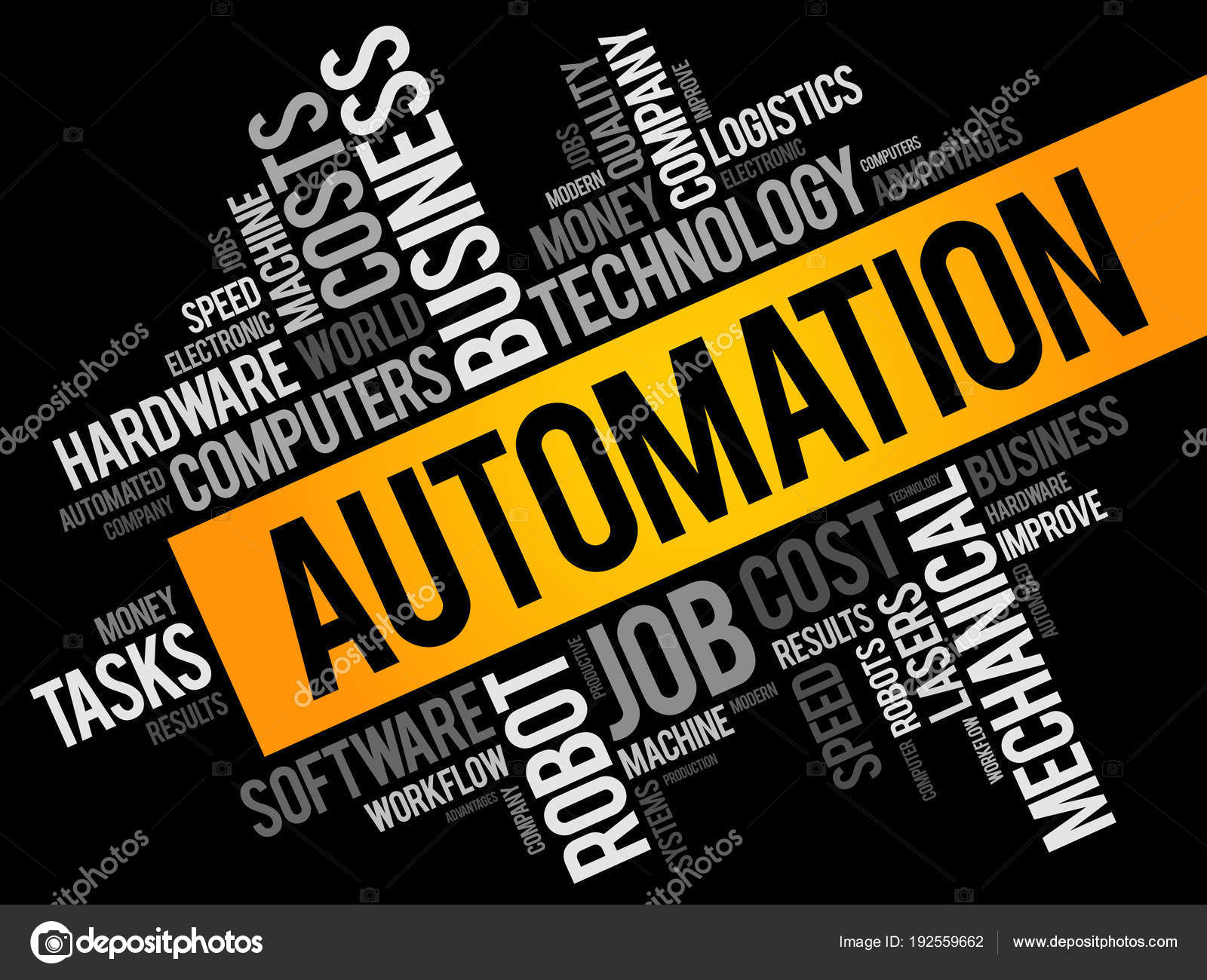 Automation word cloud collage Stock Vector Image by ©dizanna #192559662