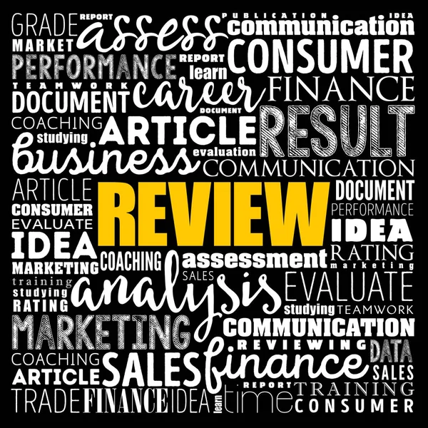 Review Word Cloud Collage Business Concept Background Stock Vector by ...