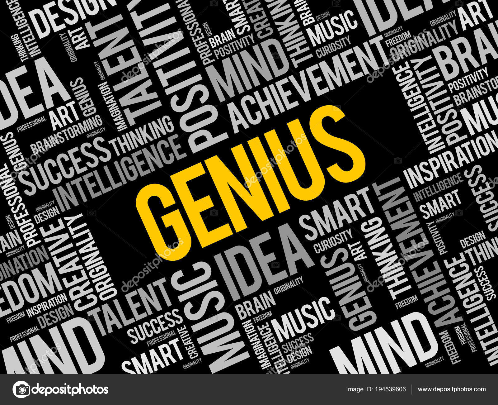 Genius word cloud collage Stock Vector by ©dizanna 194539606