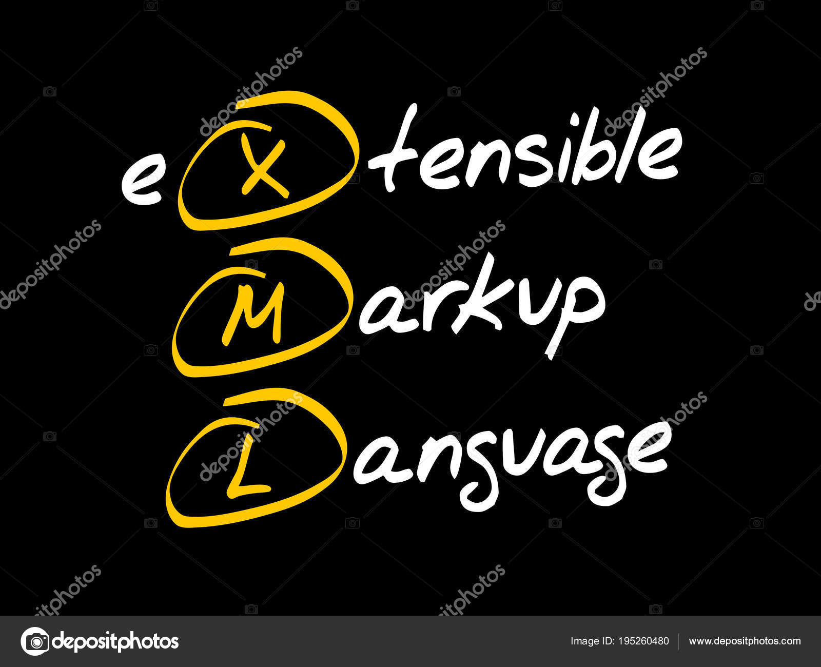 XML - eXtensible Markup Language Stock Vector Image by ©dizanna #195260480 XML - eXtensible Markup Language Stock Vector Image by ©dizanna #195260480