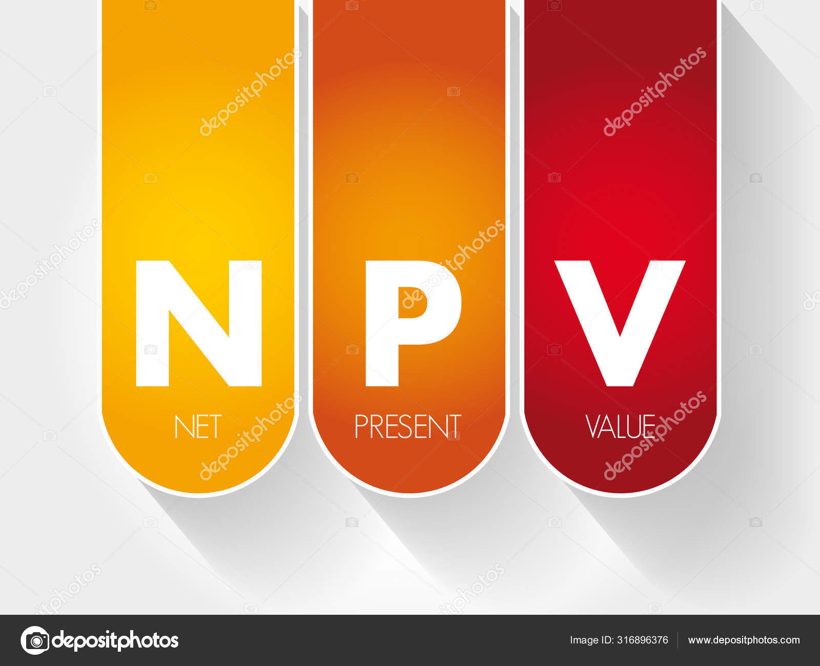 NPV - Net Present Value acronym Stock Vector Image by ©dizanna #316896376