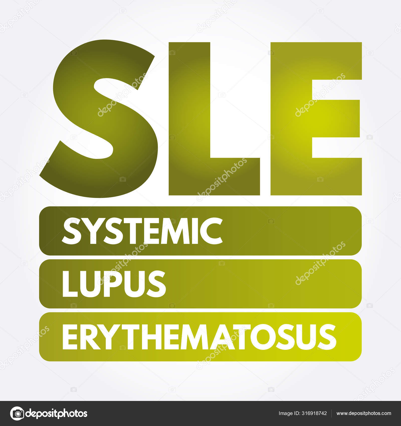 SLE - Systemic Lupus Erythematosus acronym Stock Vector Image by ...