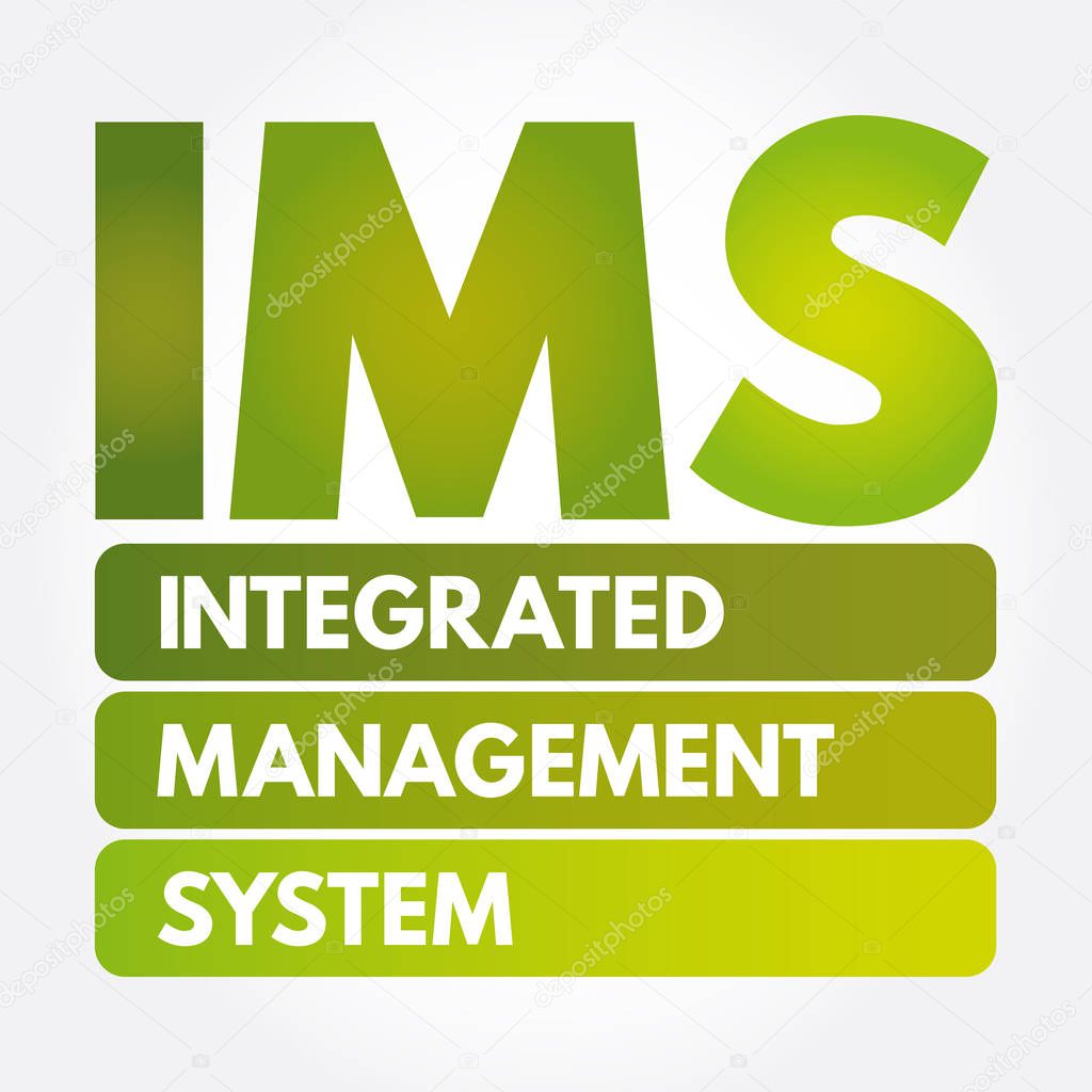 IMS - acrónimo de Sistema de Gestión Integrado Vector de stock por ©dizanna 316920002