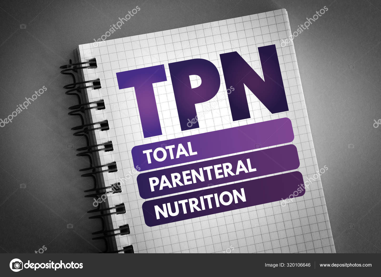 TPN - Total Parenteral Nutrition acronym Stock Photo by ©dizanna 320106646