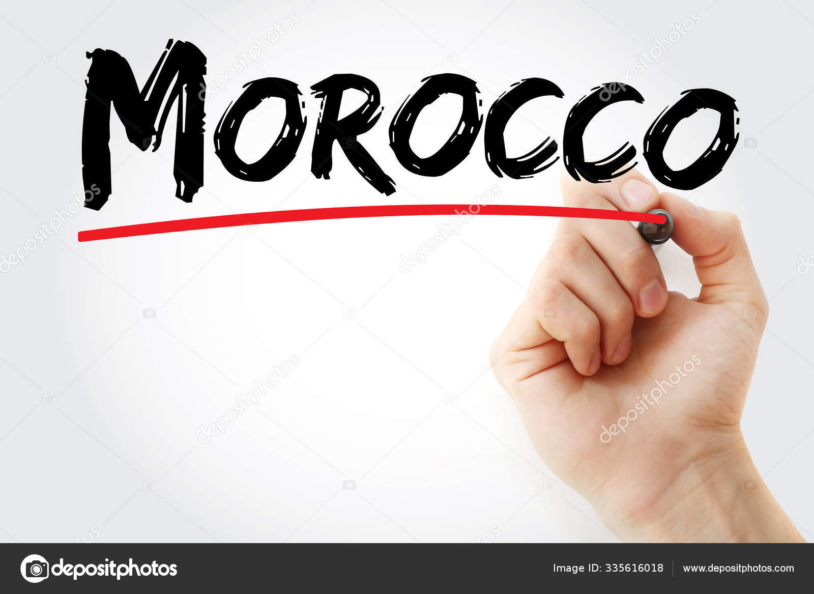 Morocco text with marker — Stock Photo © dizanna #335616018