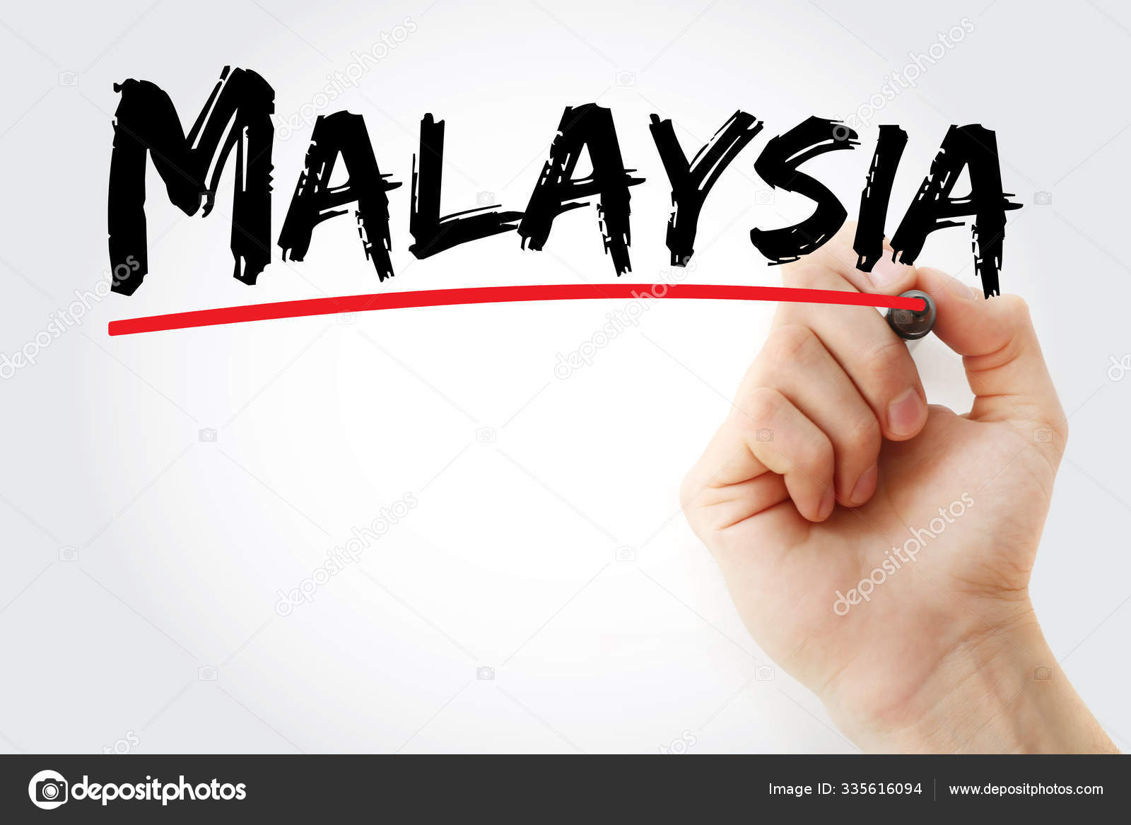Malaysia text with marker — Stock Photo © dizanna #335616094