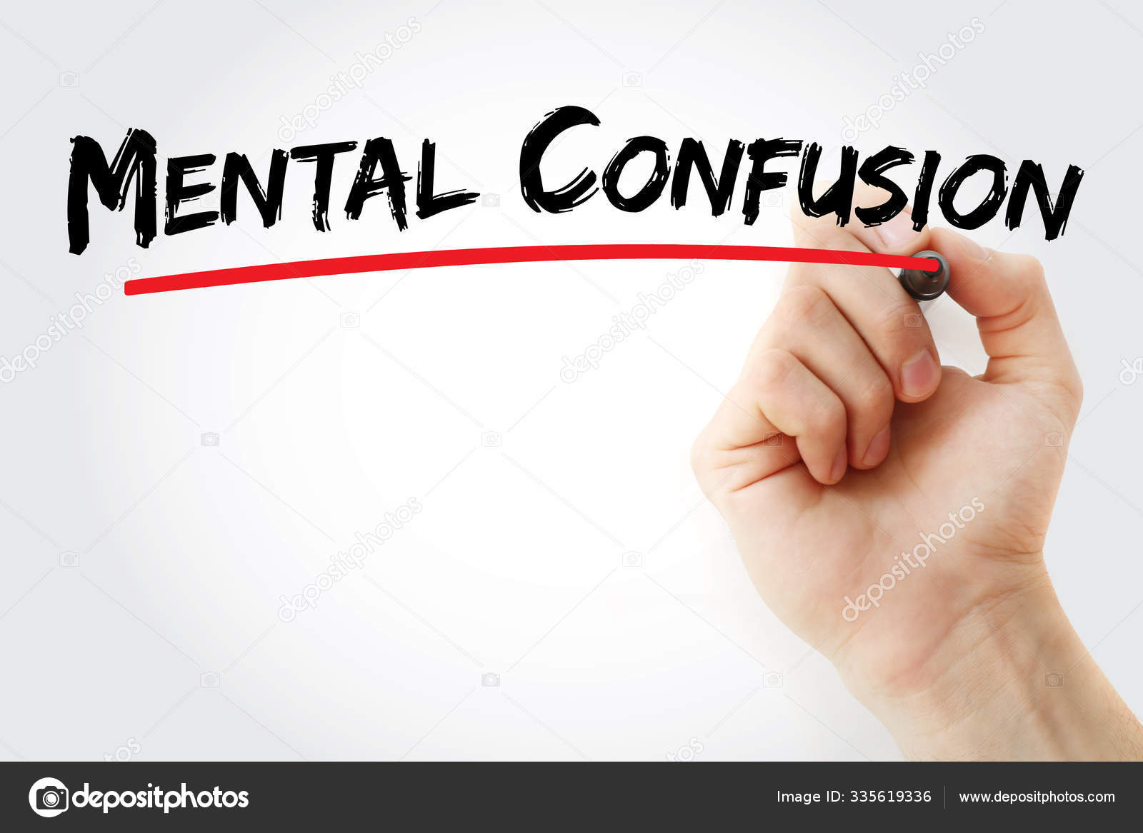 Mental Confusion text with marker Stock Photo by ©dizanna 335619336