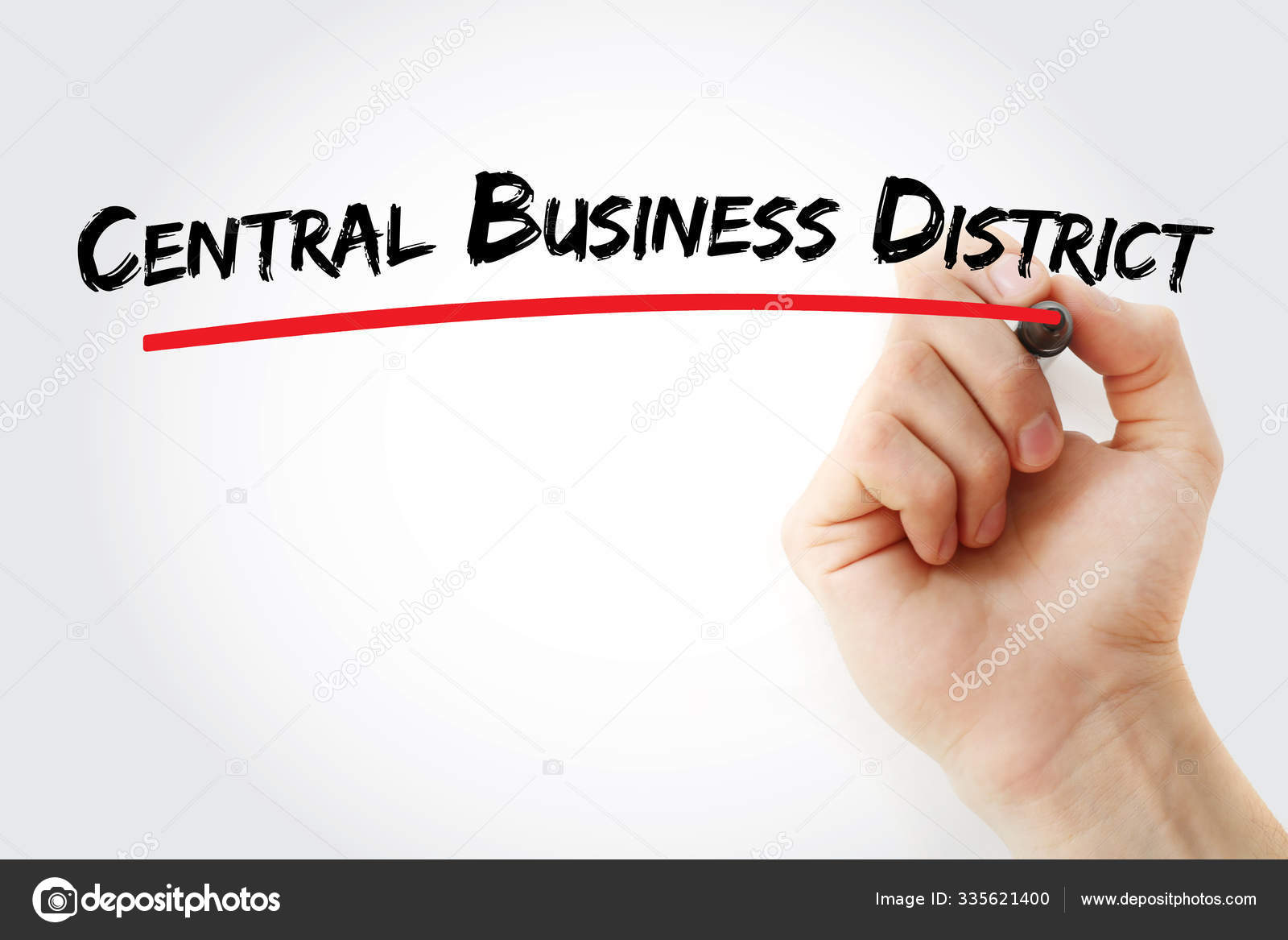 Central Business District text with marker — Stock Photo © dizanna ...