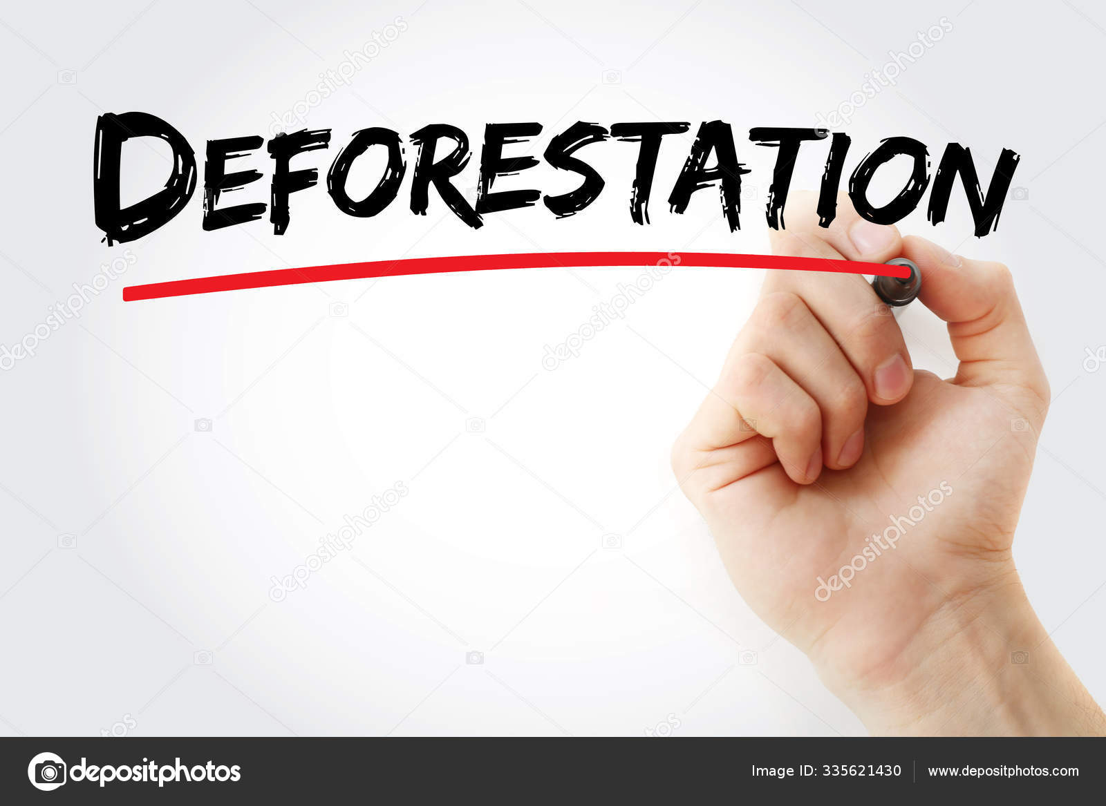 Deforestation text with marker — Stock Photo © dizanna #335621430