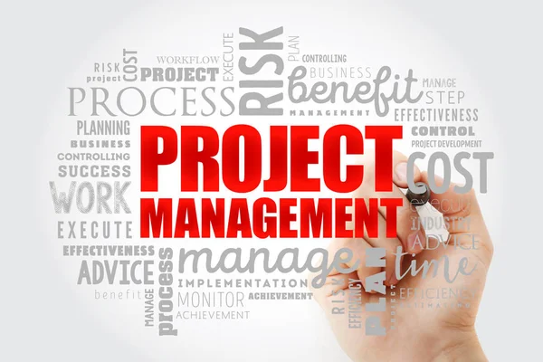 Project Management Mind Map Flowchart Marker Business Concept Presentations Reports — Stock ...