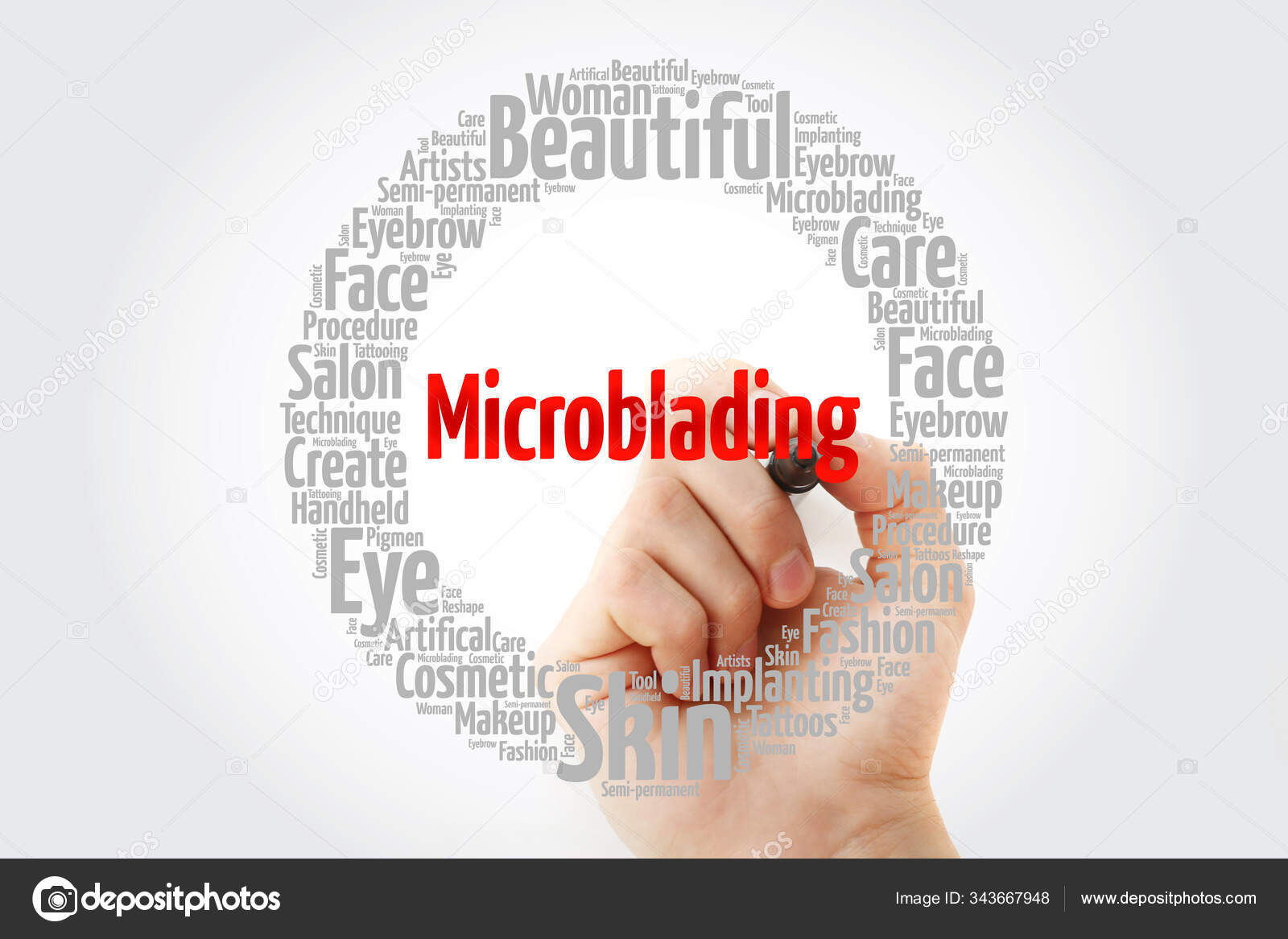 Palabra de Microblading nube collage — Foto de stock #343667948 © dizanna