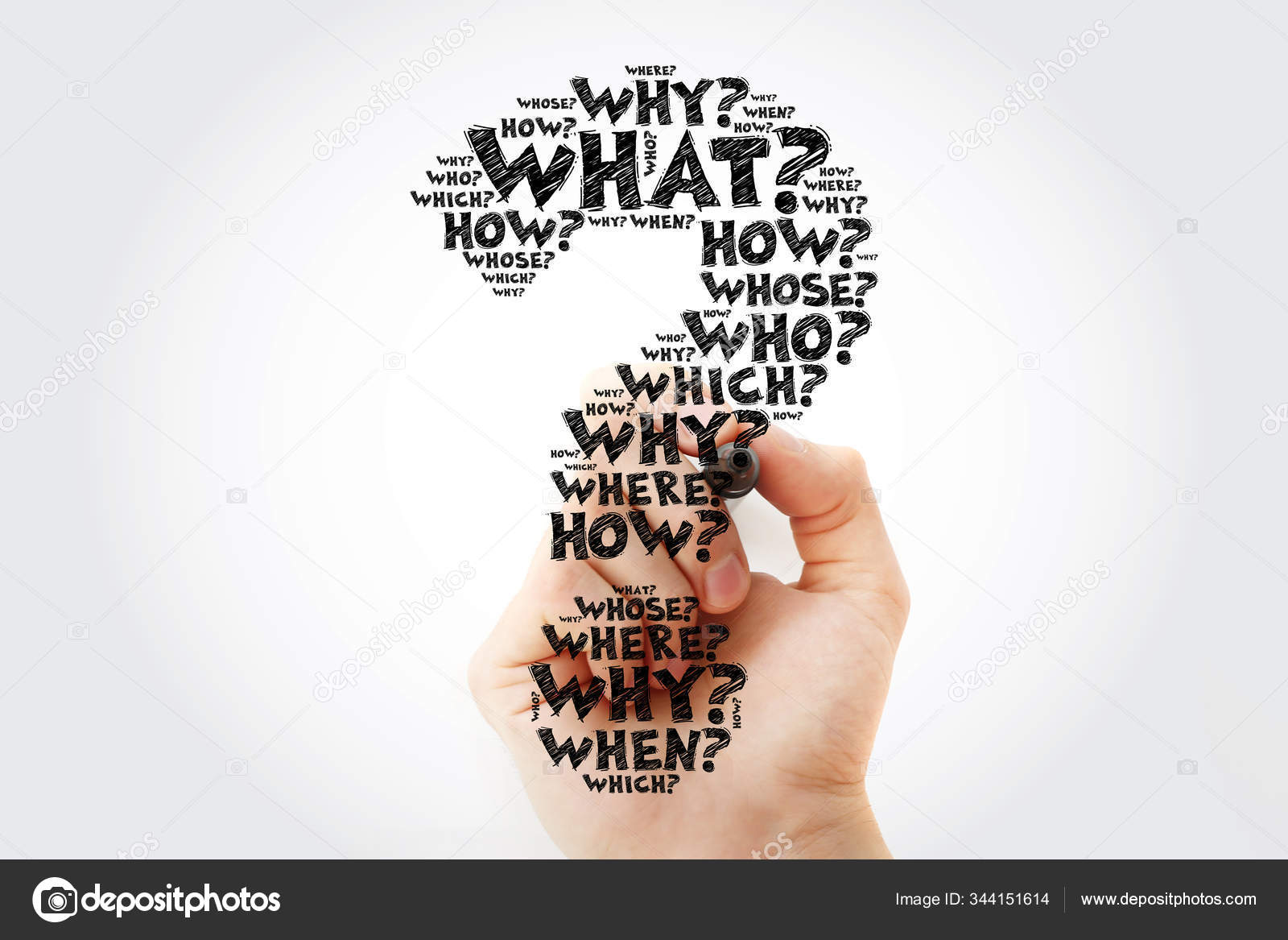 Question mark word cloud background — Stock Photo © dizanna #344151614