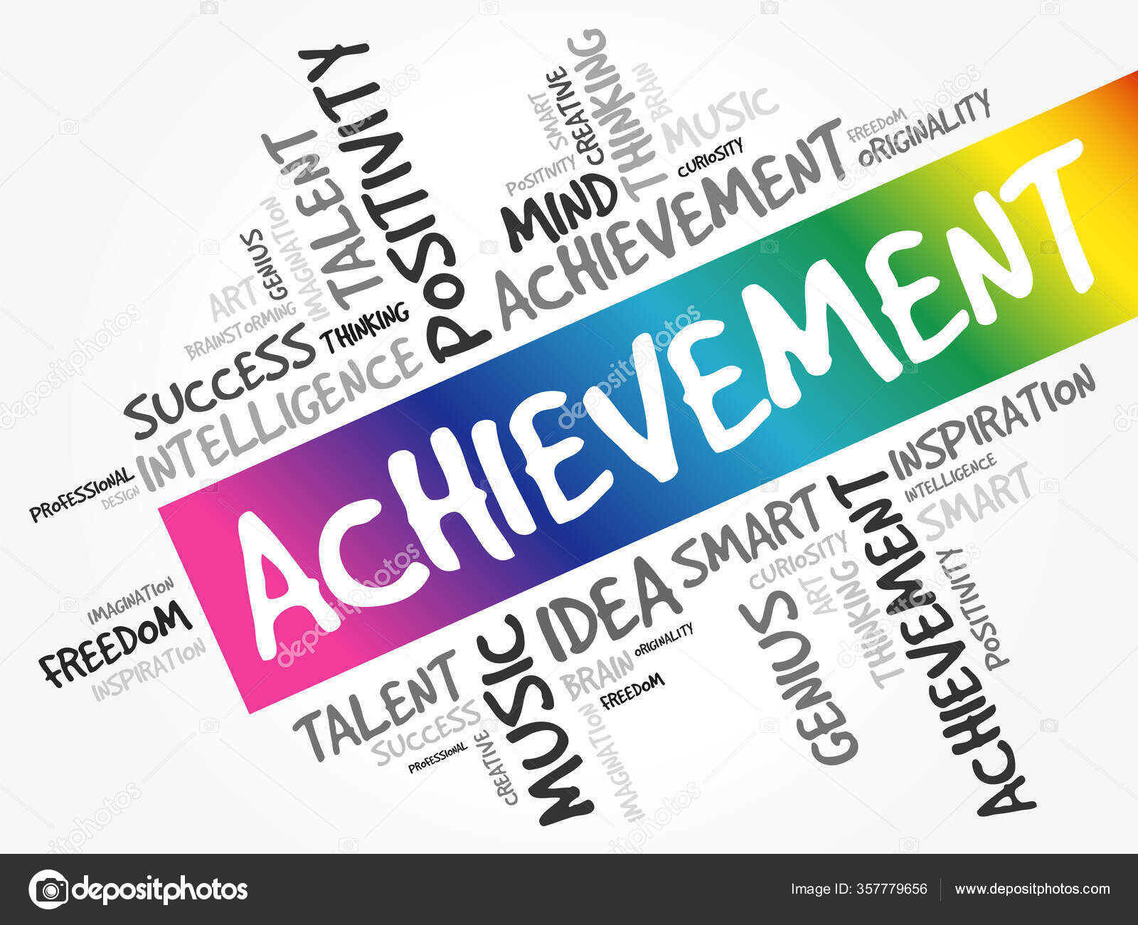 Achievement Word Cloud Collage Business Concept Background Stock Vector ...