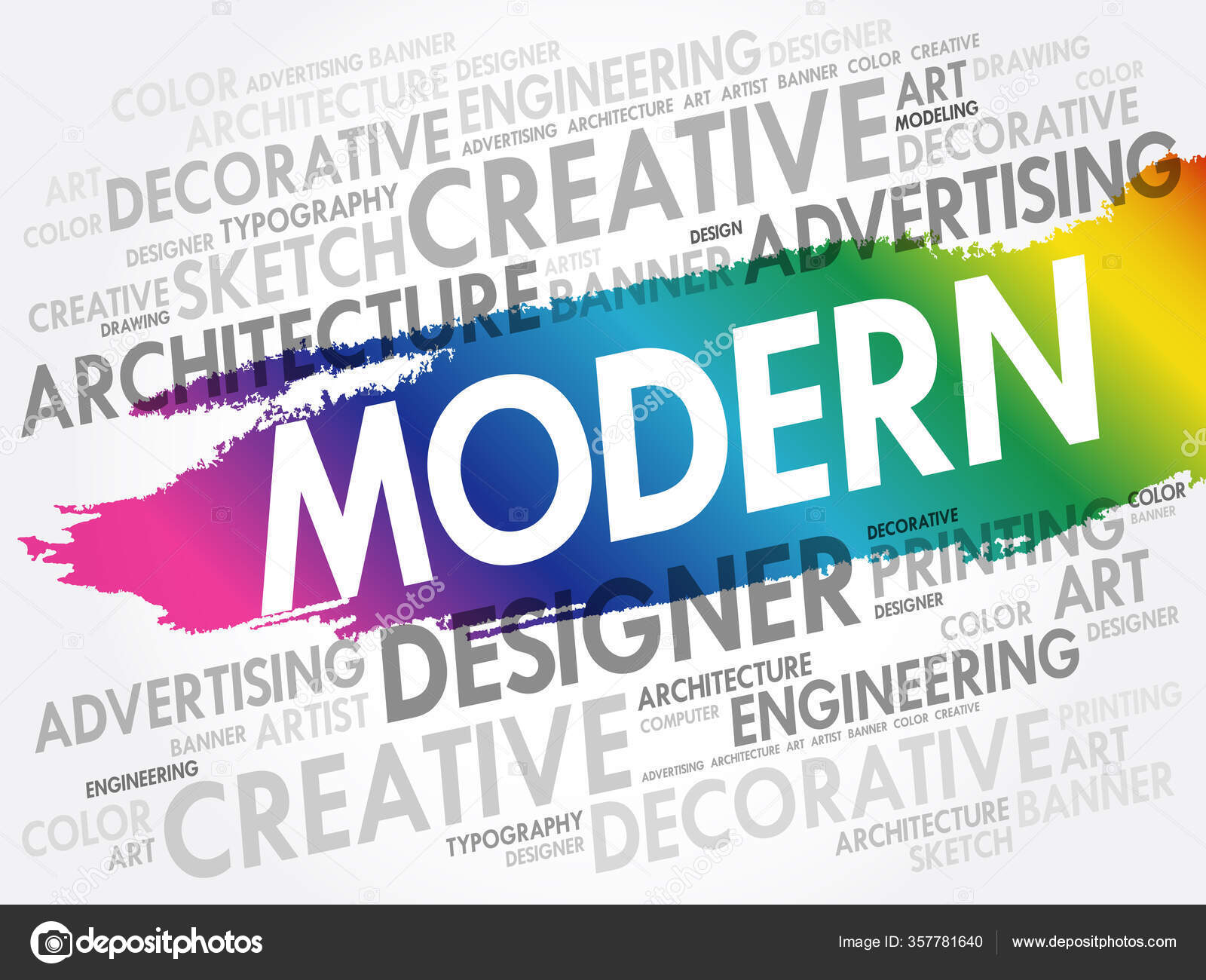 Modern Word Cloud Creative Business Concept Background Stock Vector ...