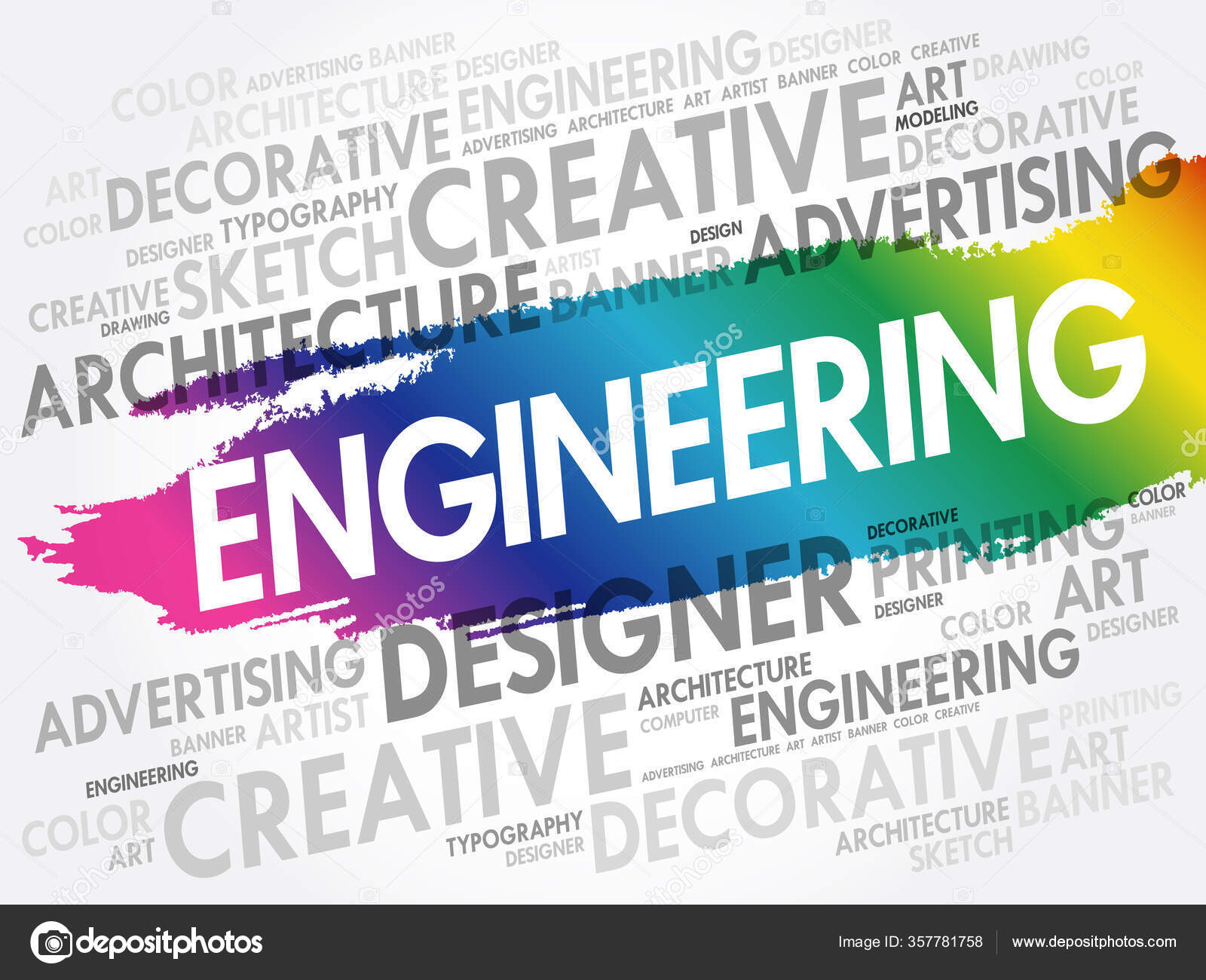 Engineering Word Cloud Creative Business Concept Background Stock ...