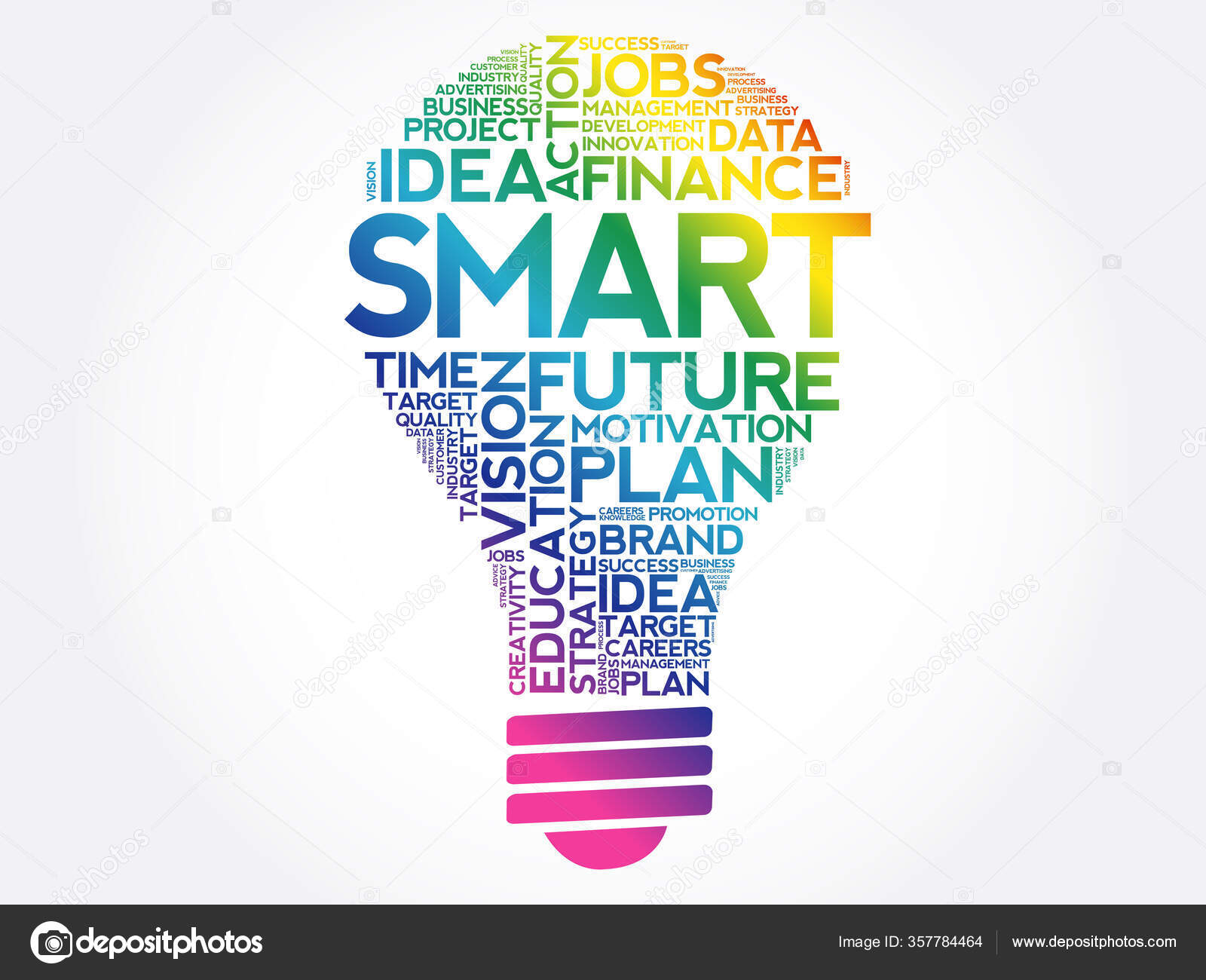 Smart Bulb Word Cloud Collage Business Concept Stock Vector Image by ...