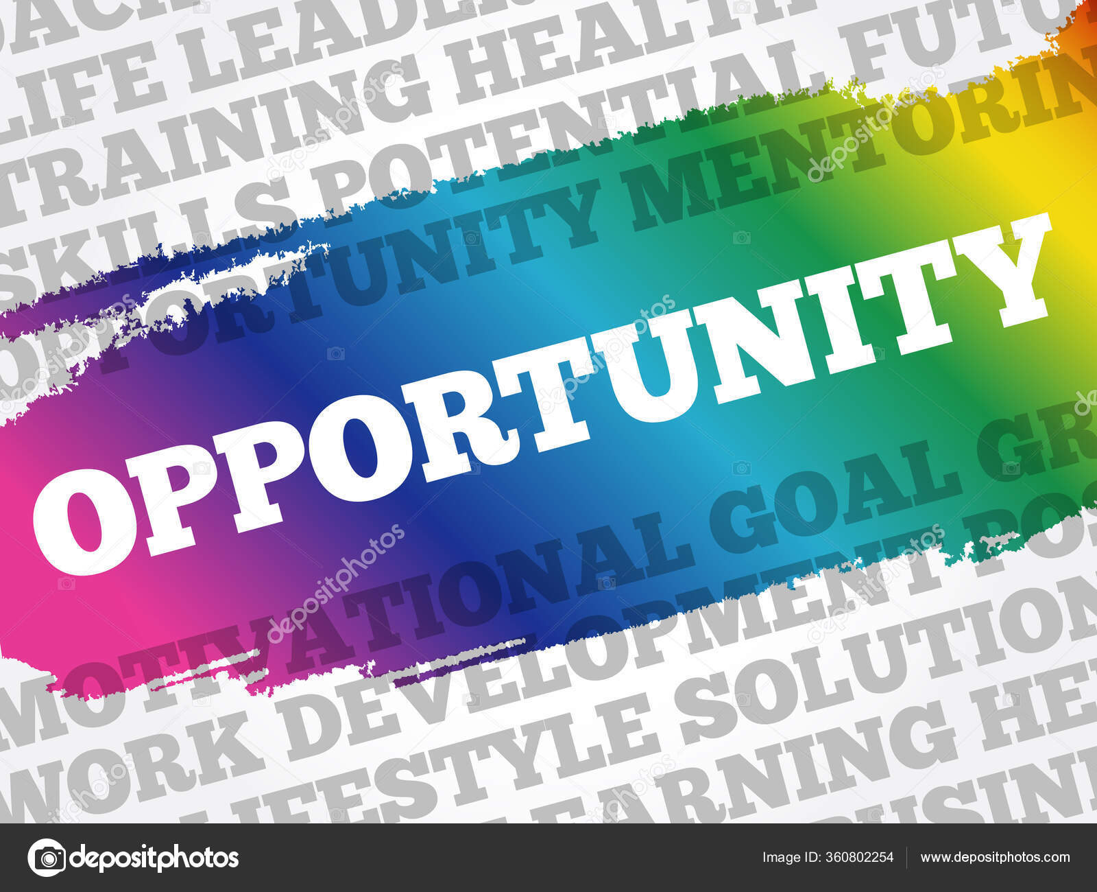 Opportunity Word Cloud Collage Business Concept Background — Stock ...