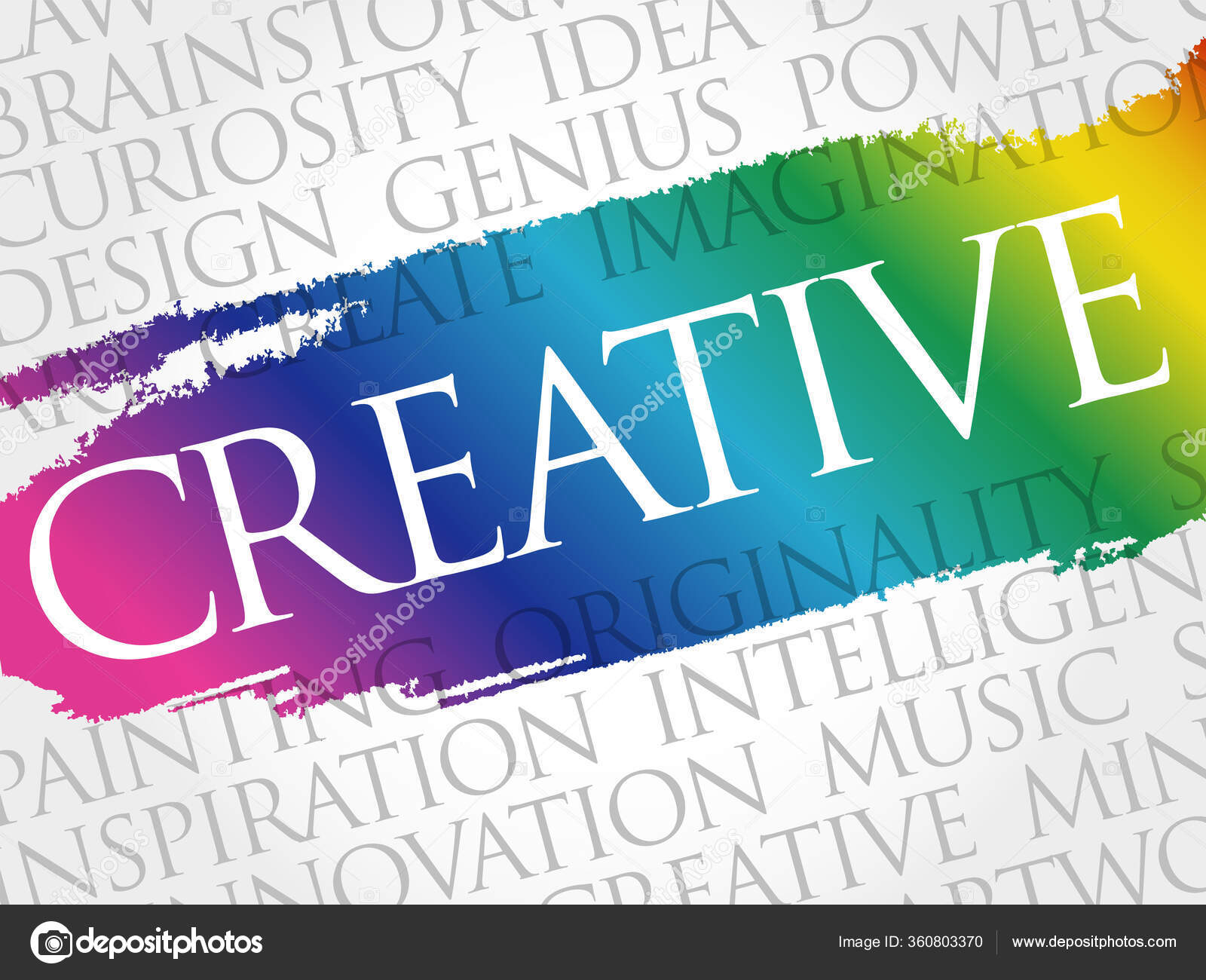 Creative Word Cloud Creative Business Concept Background Stock Vector ...