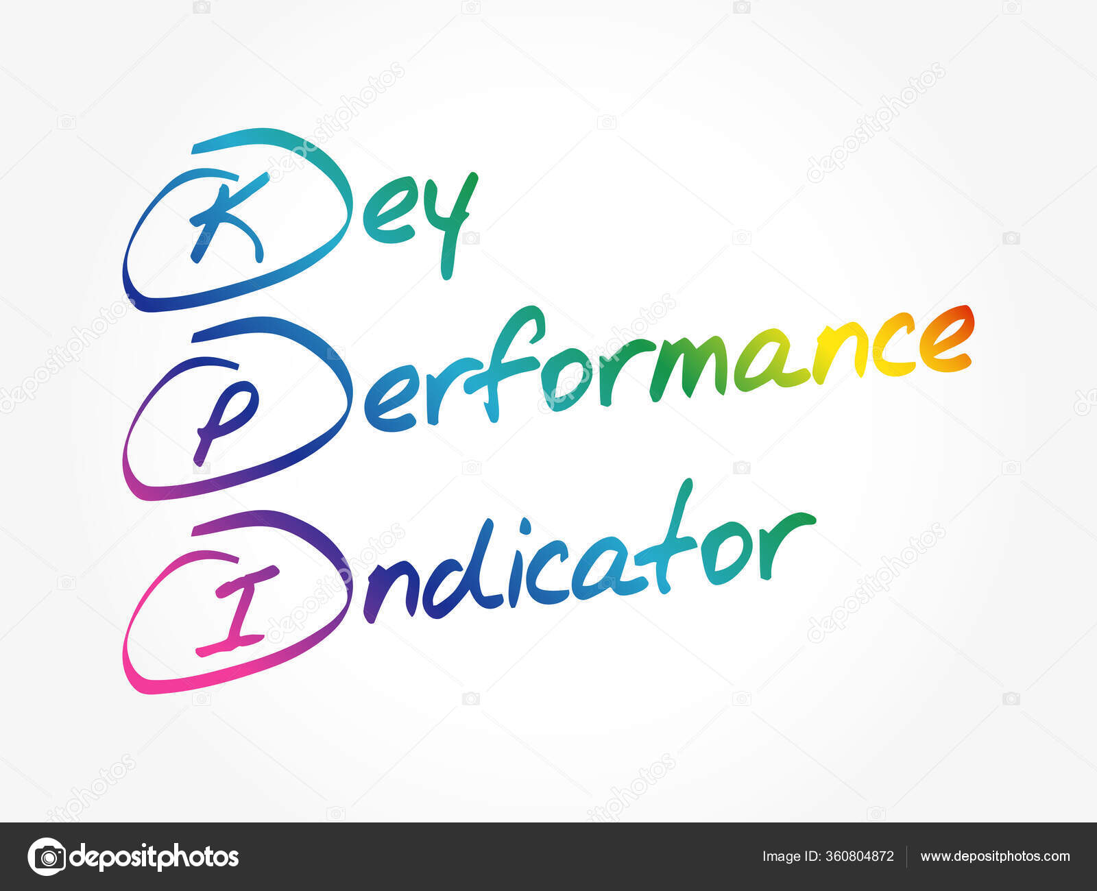 Kpi Key Performance Indicator Business Concept Acronym Stock Vector by ...